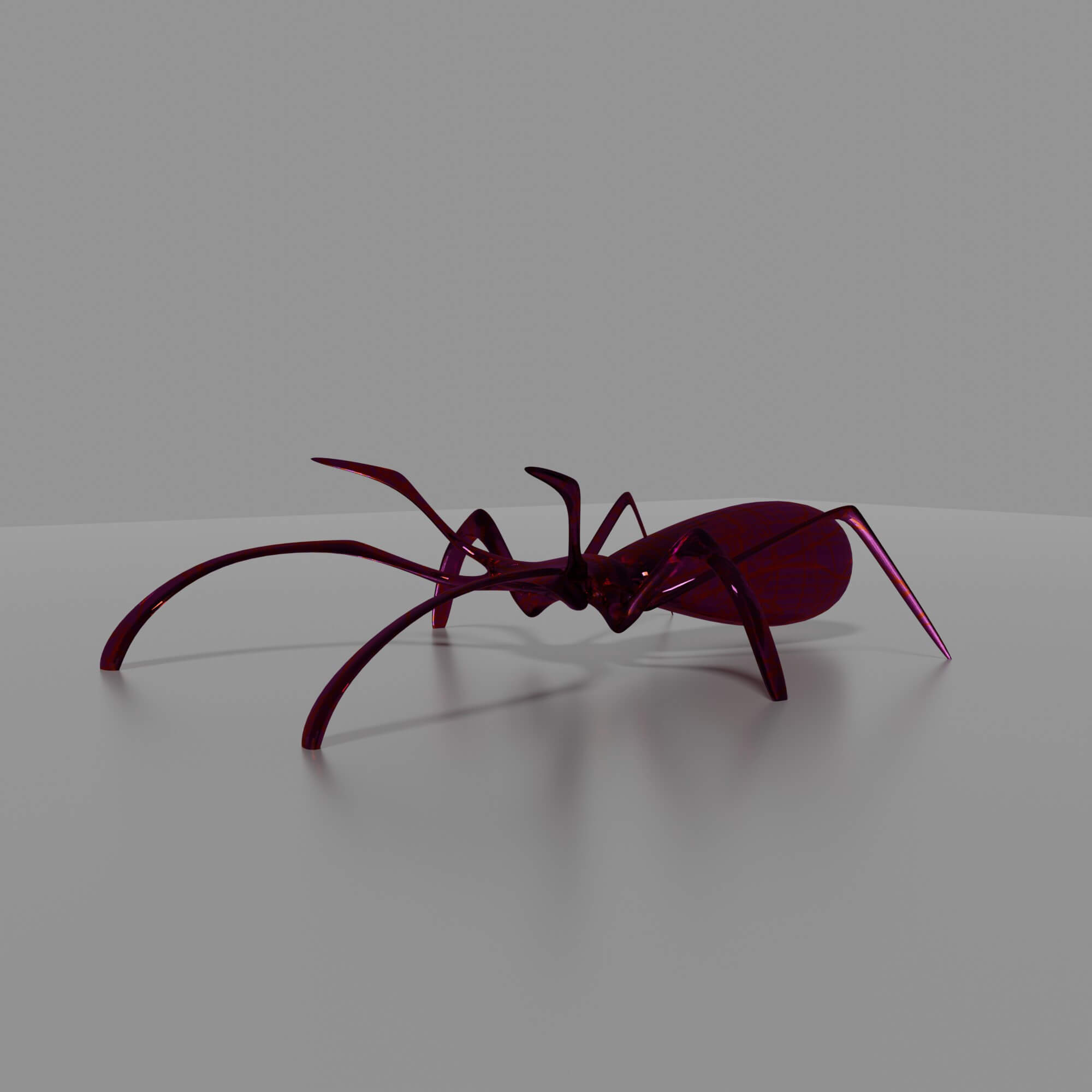 Simple Glass Spider - 3D Model by japanzanuda