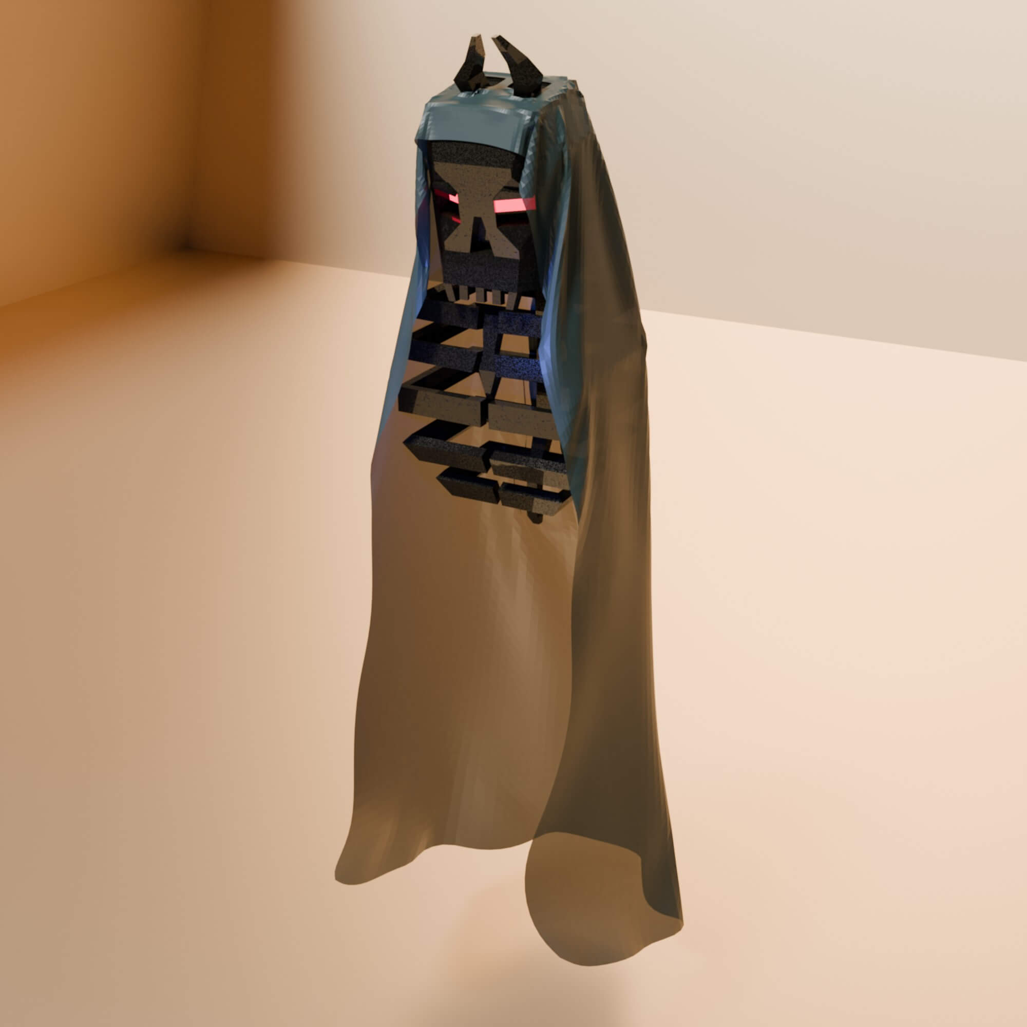 Skeleton Ghost in a Cloak - 3D Model by japanzanuda