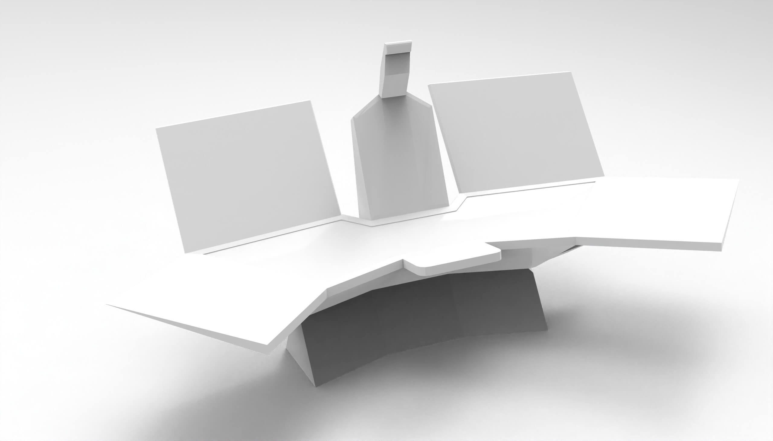 Spacecraft Control Sci-Fi Table 3D Model by japanzanuda