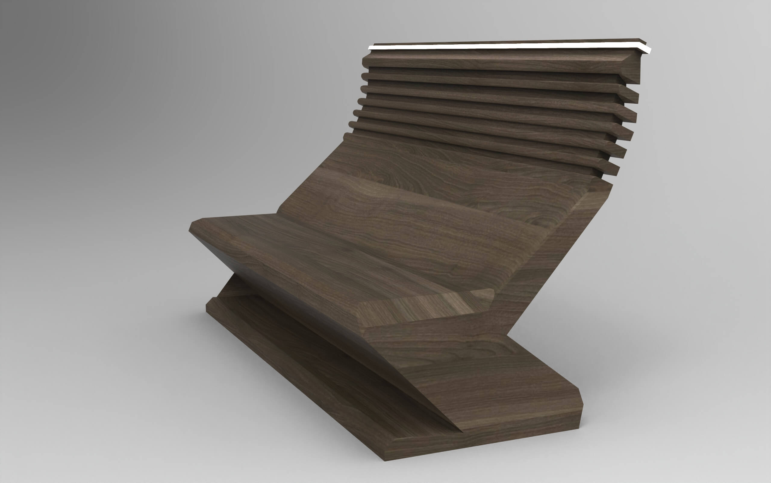 Street Bench With Lighting - 3D Model by japanzanuda