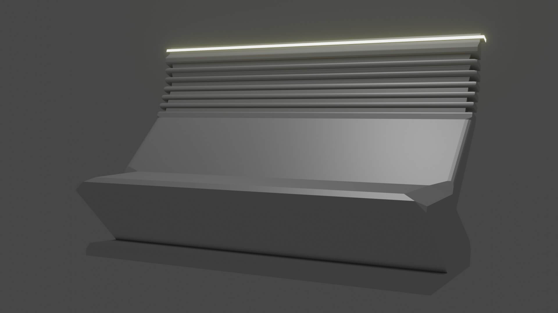 Street Bench With Lighting - 3D Model by japanzanuda