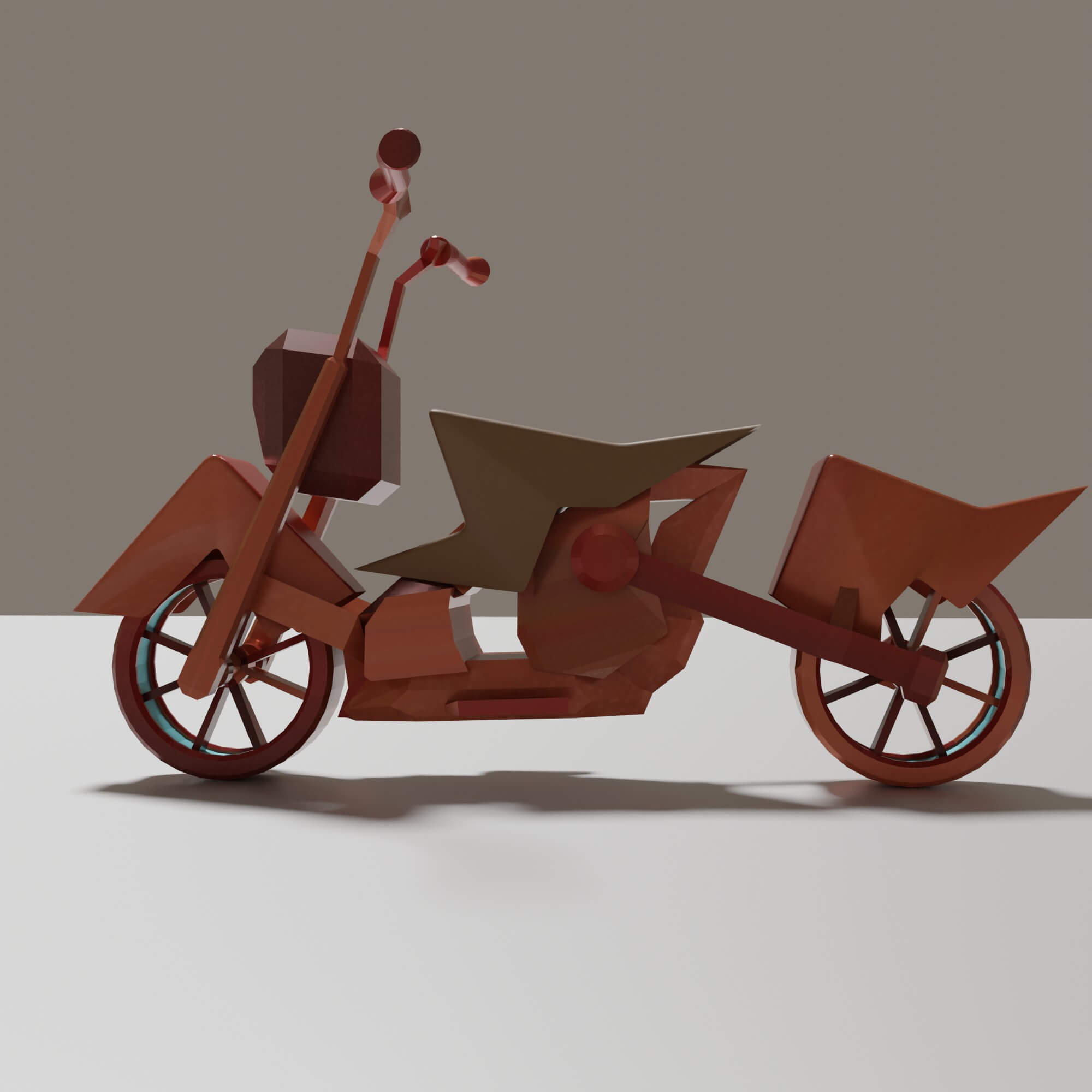 Toy Wooden Motorcycle - 3D Model by japanzanuda