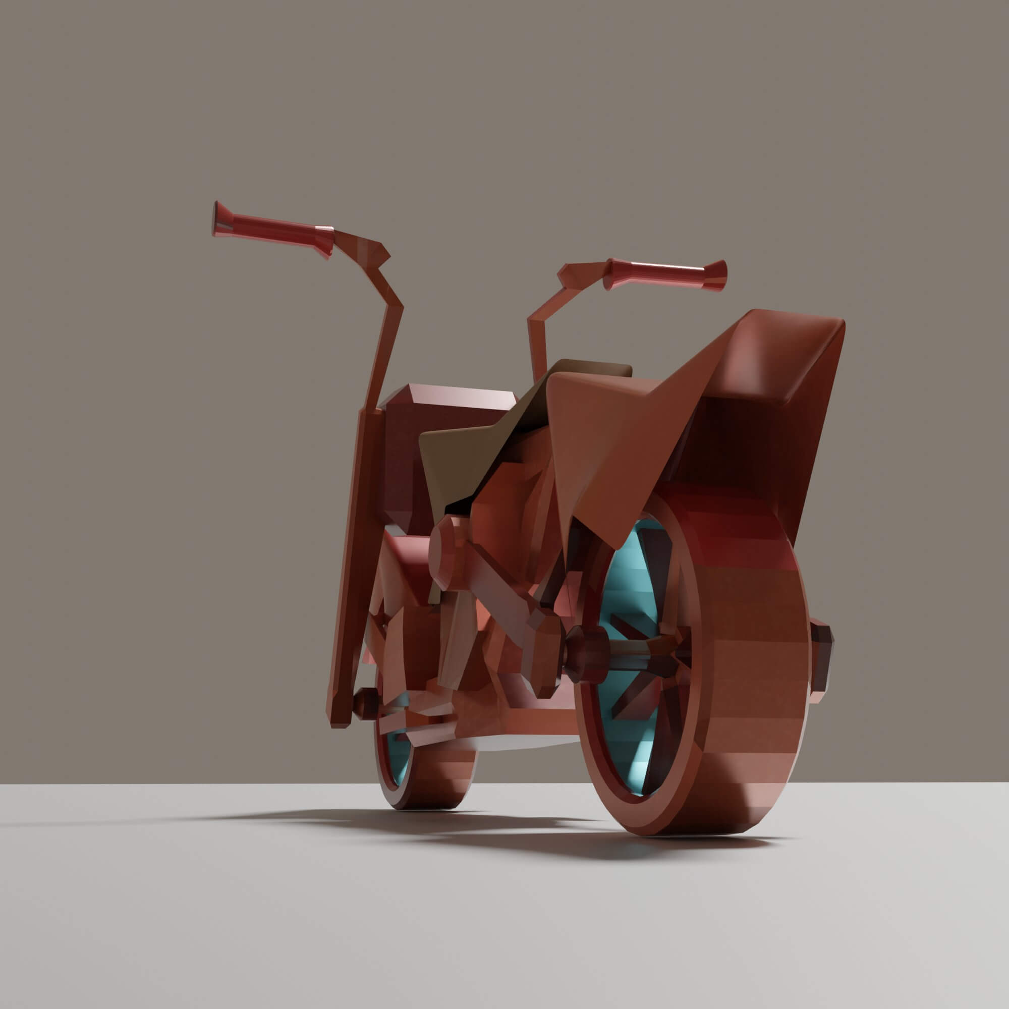Toy Wooden Motorcycle - 3D Model by japanzanuda