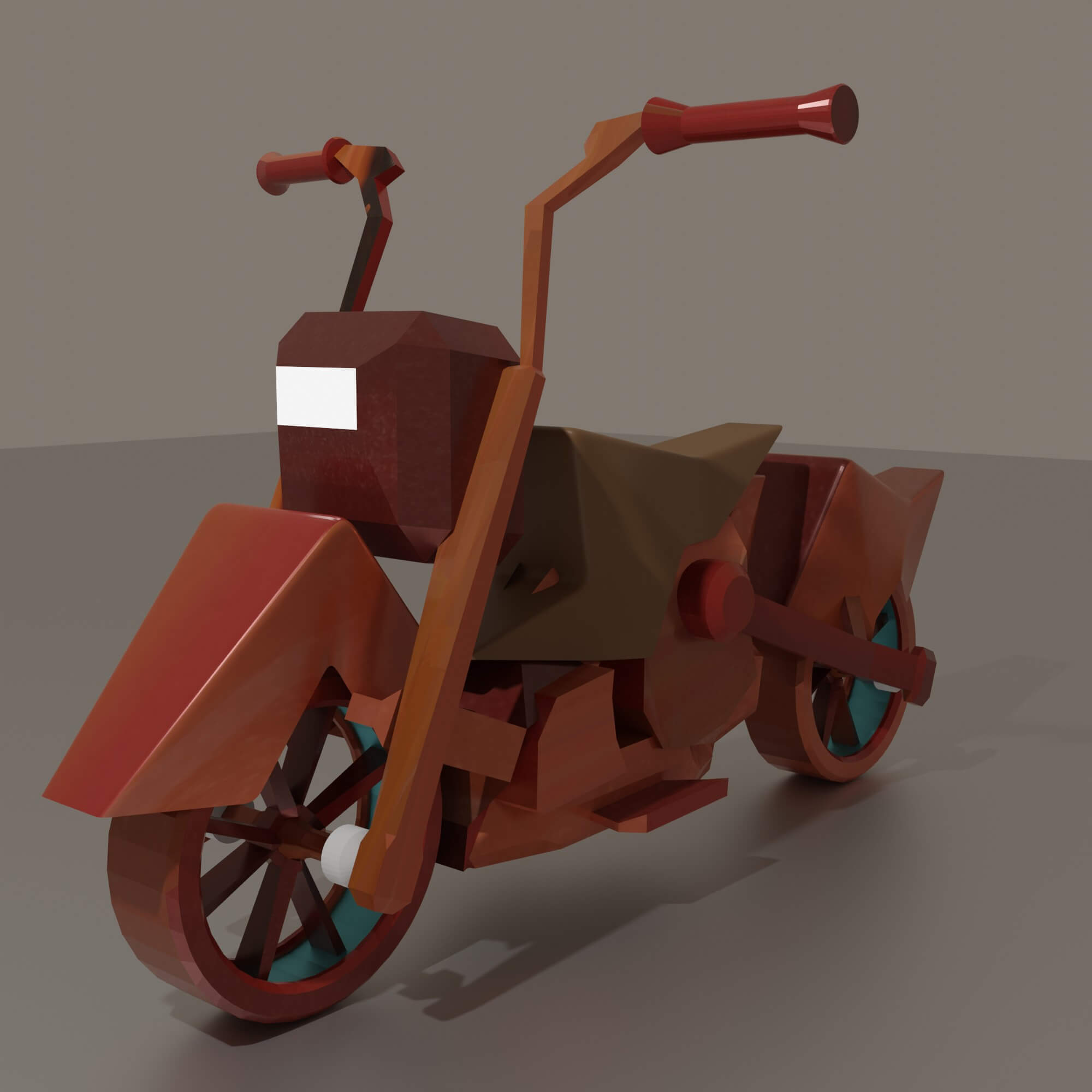 Toy Wooden Motorcycle - 3D Model by japanzanuda