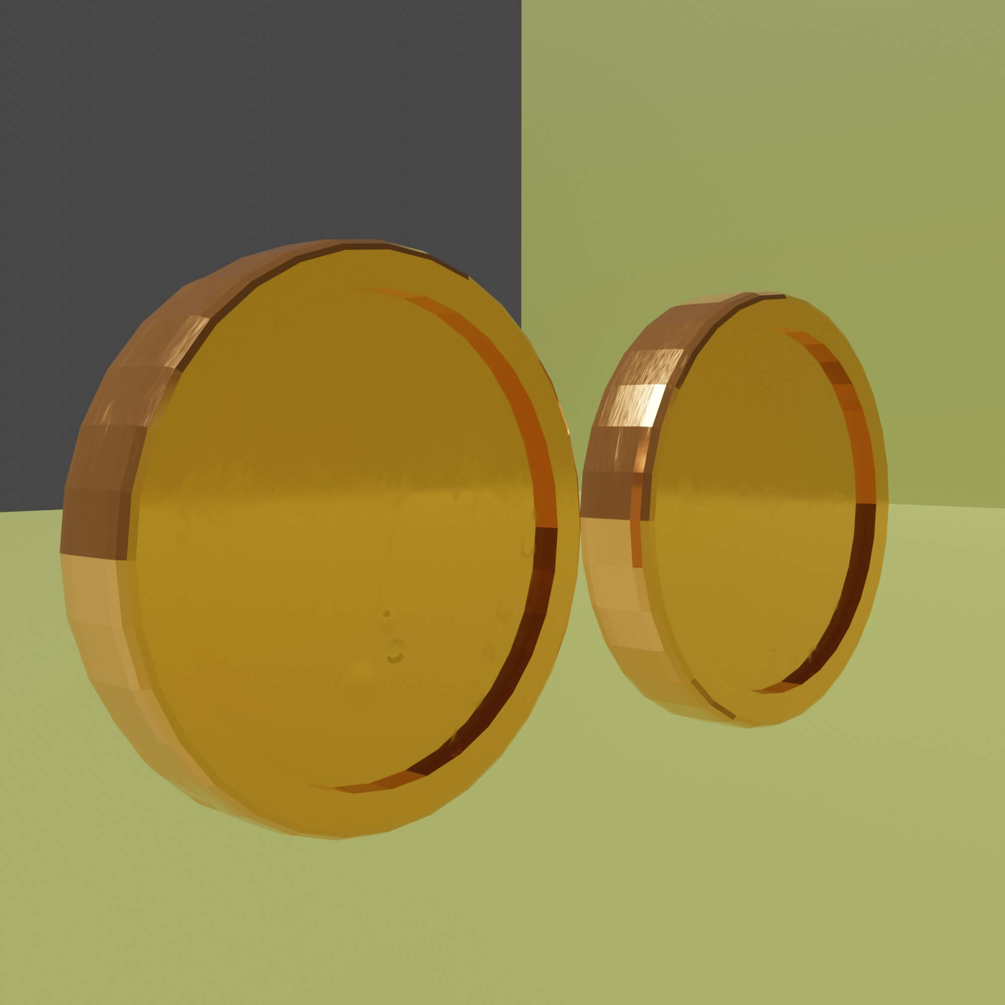 Two Pirate Coins With Skull and Sword - 3D Model by japanzanuda