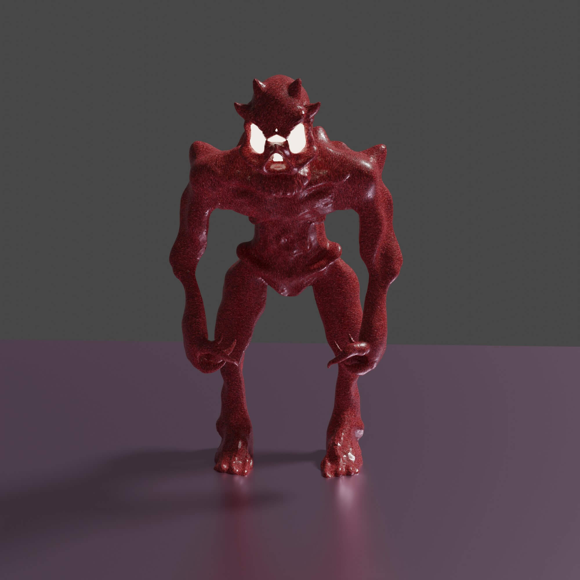 Zombie Monster With Glowing Skull - 3D Model by japanzanuda