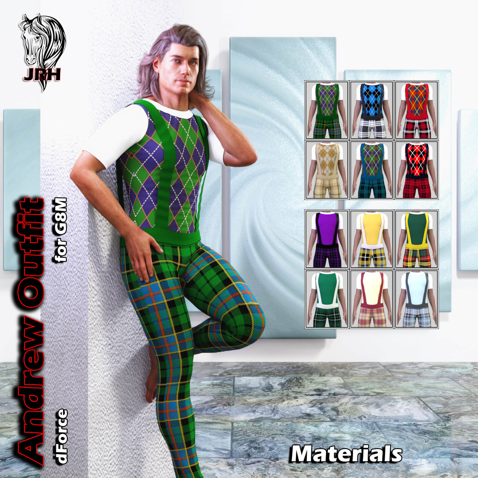 JRH DForce Andrew Outfit for G8M - Daz Content by JaReHorse