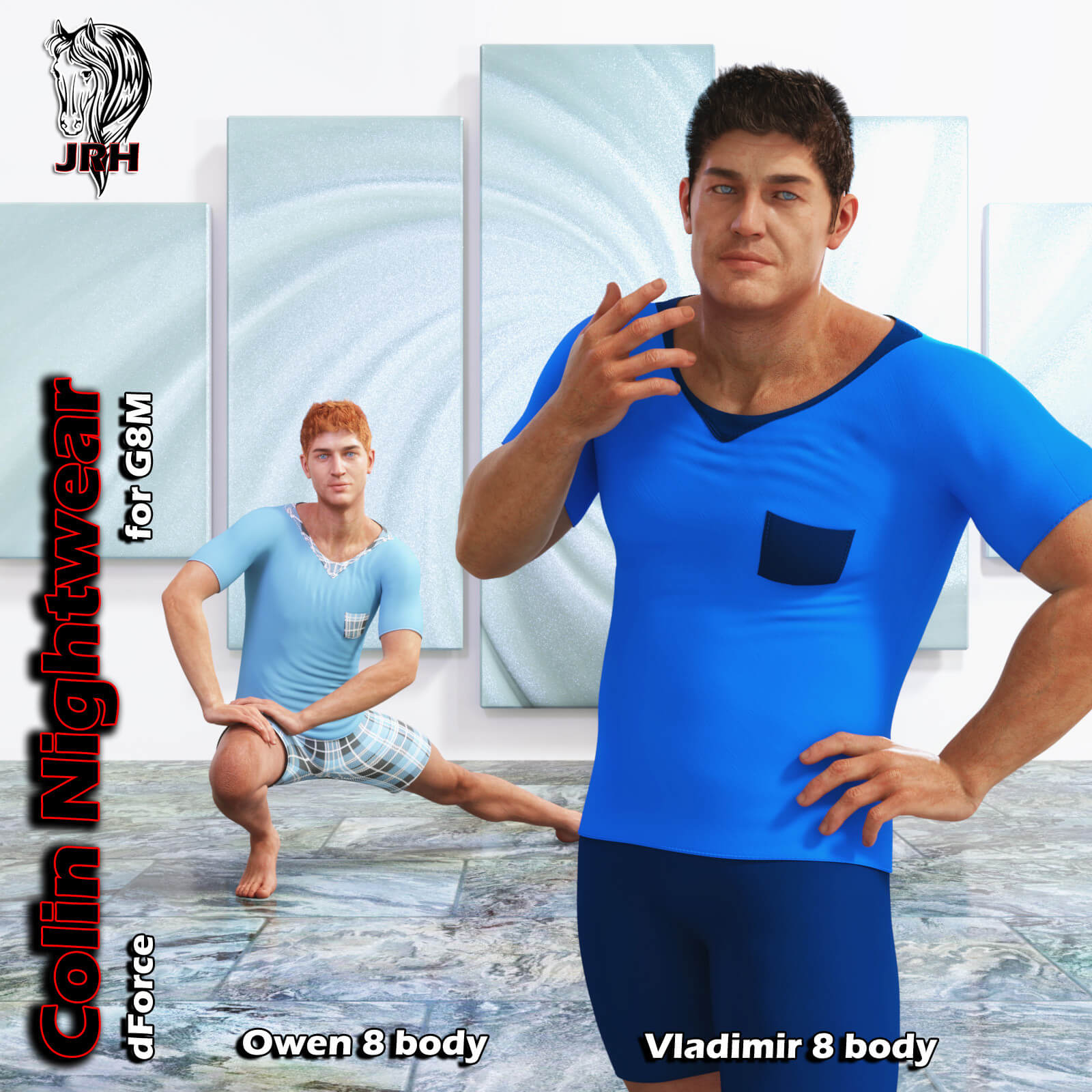 JRH DForce Colin Nightwear for G8M - Daz Content by JaReHorse