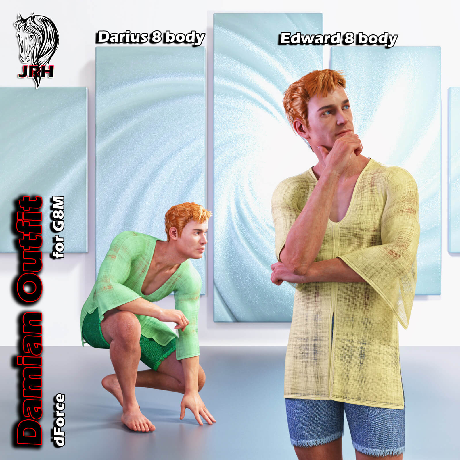 JRH dForce Damian Outfit for G8M - Daz Content by JaReHorse