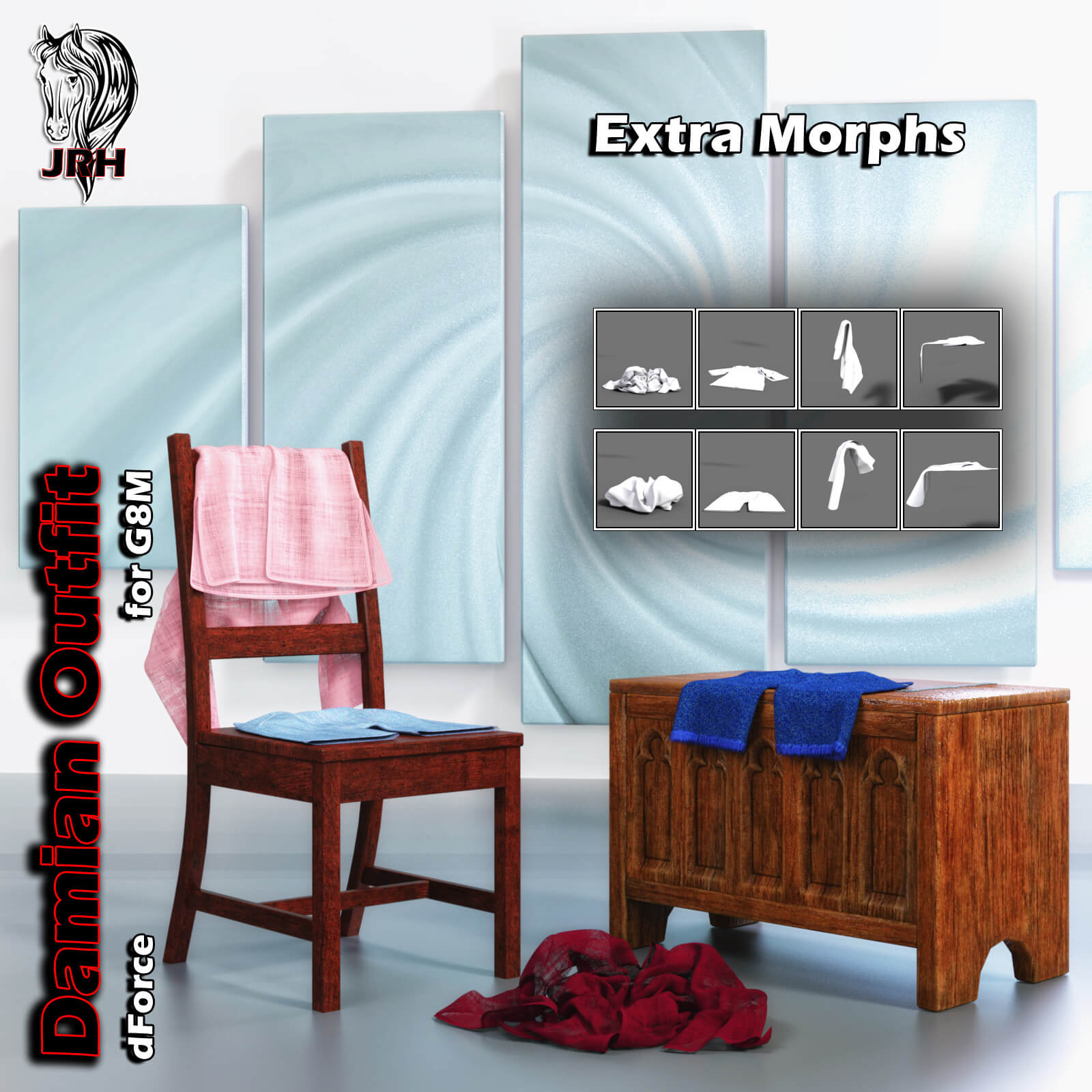 JRH dForce Damian Outfit for G8M - Daz Content by JaReHorse