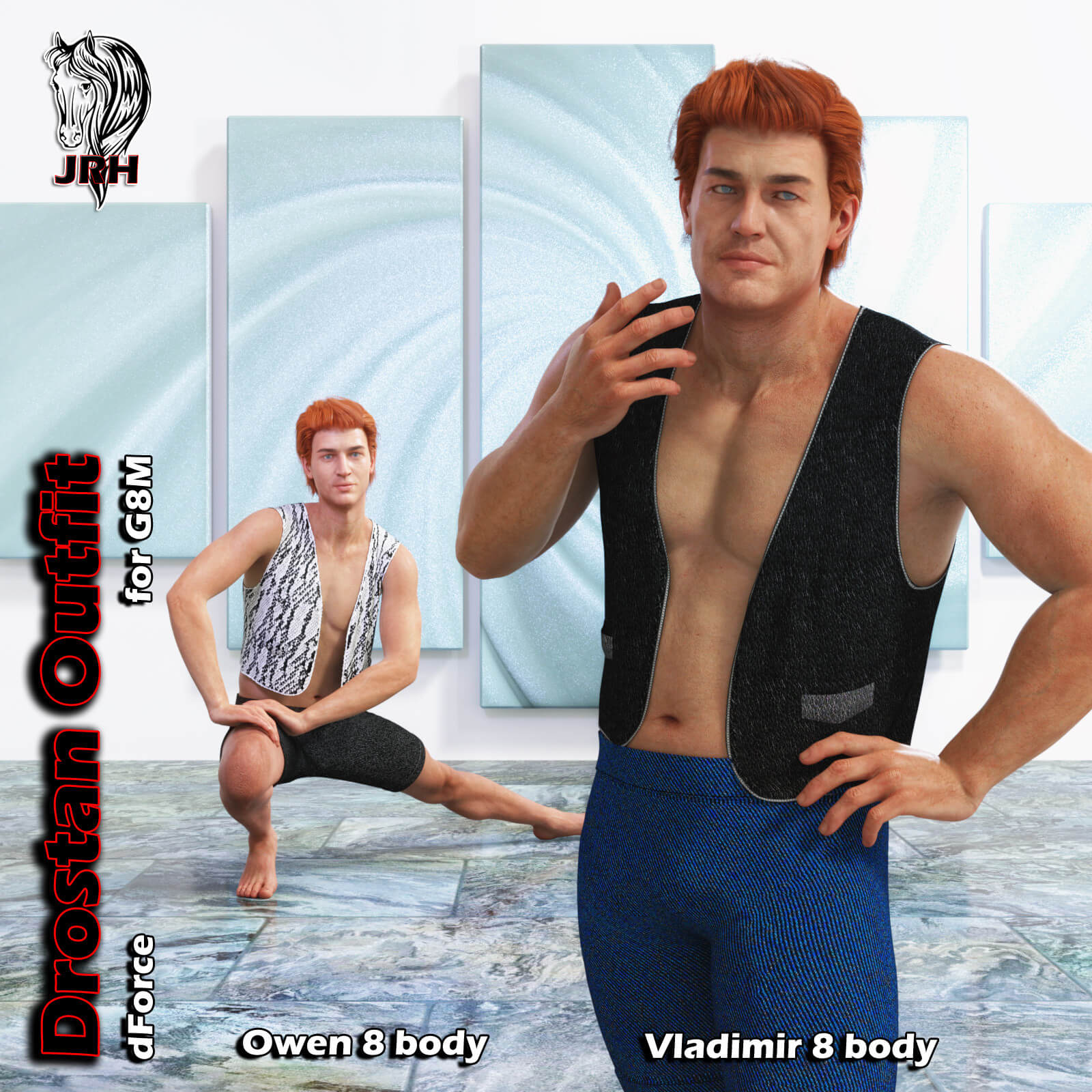 JRH DForce Drostan Outfit for G8M - Daz Content by JaReHorse