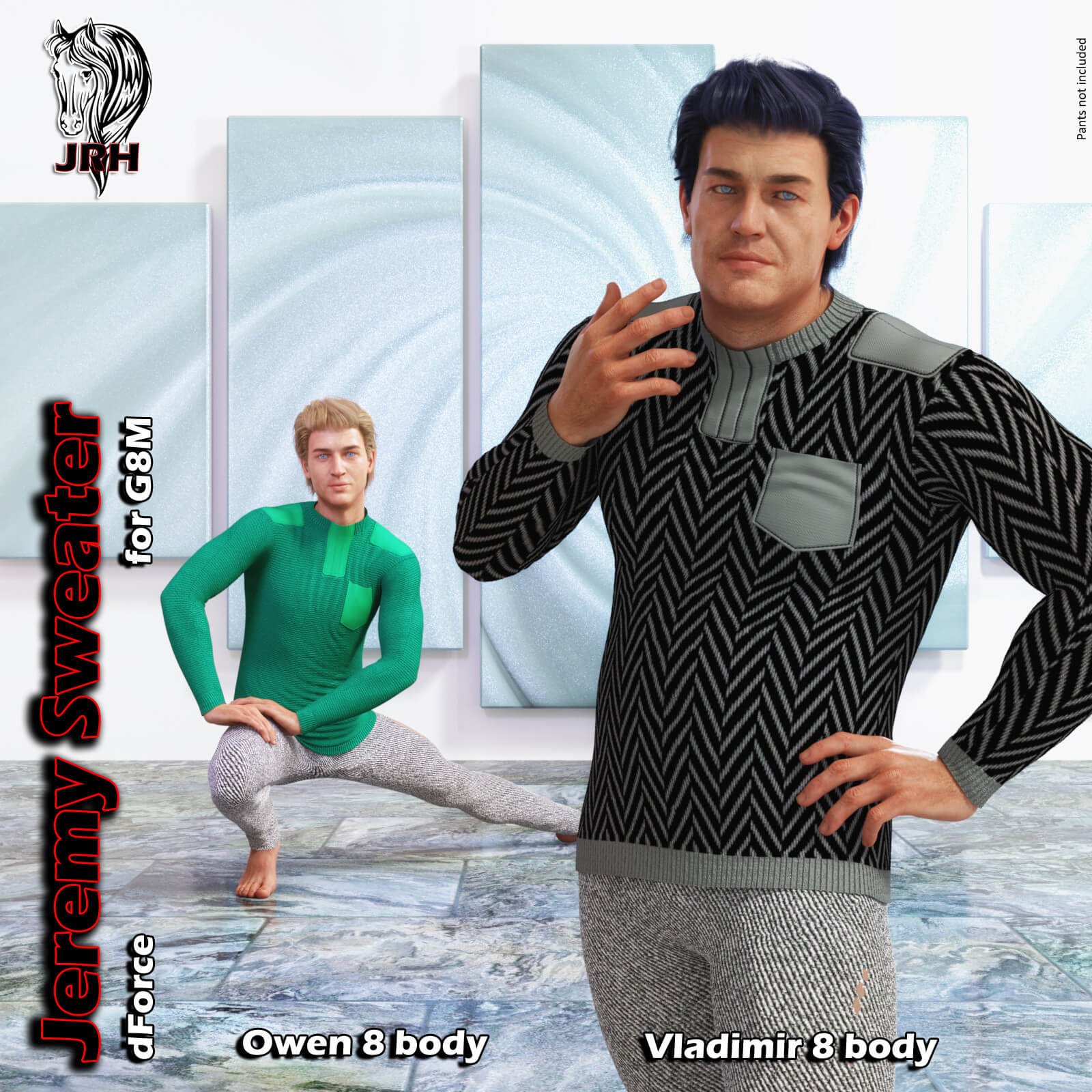 JRH DForce Jeremy Sweater for G8M - Daz Content by JaReHorse