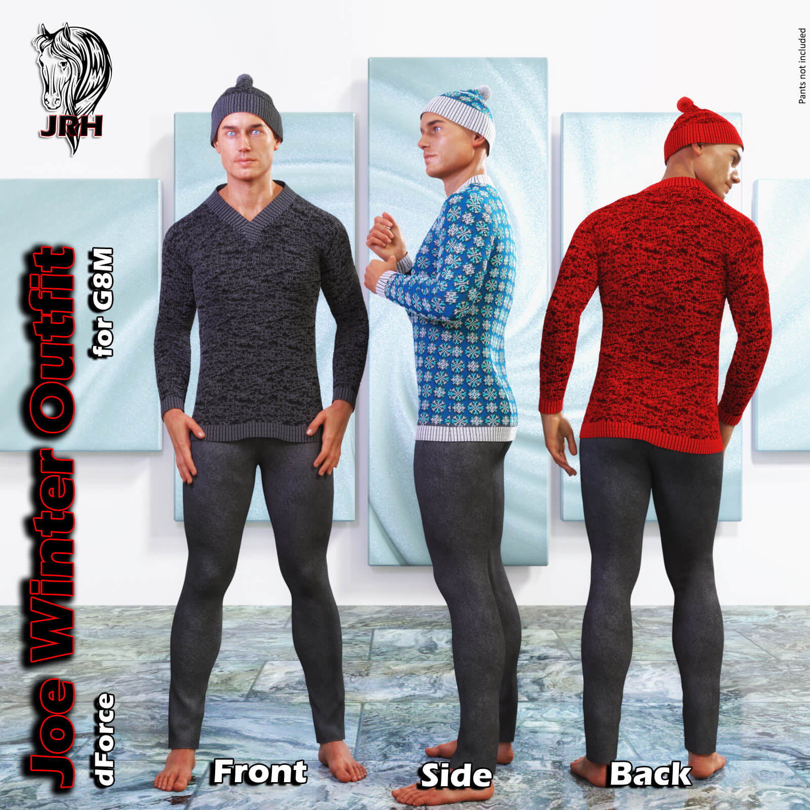 JRH DForce Joe Winter Outfit for G8M - Daz Content by JaReHorse
