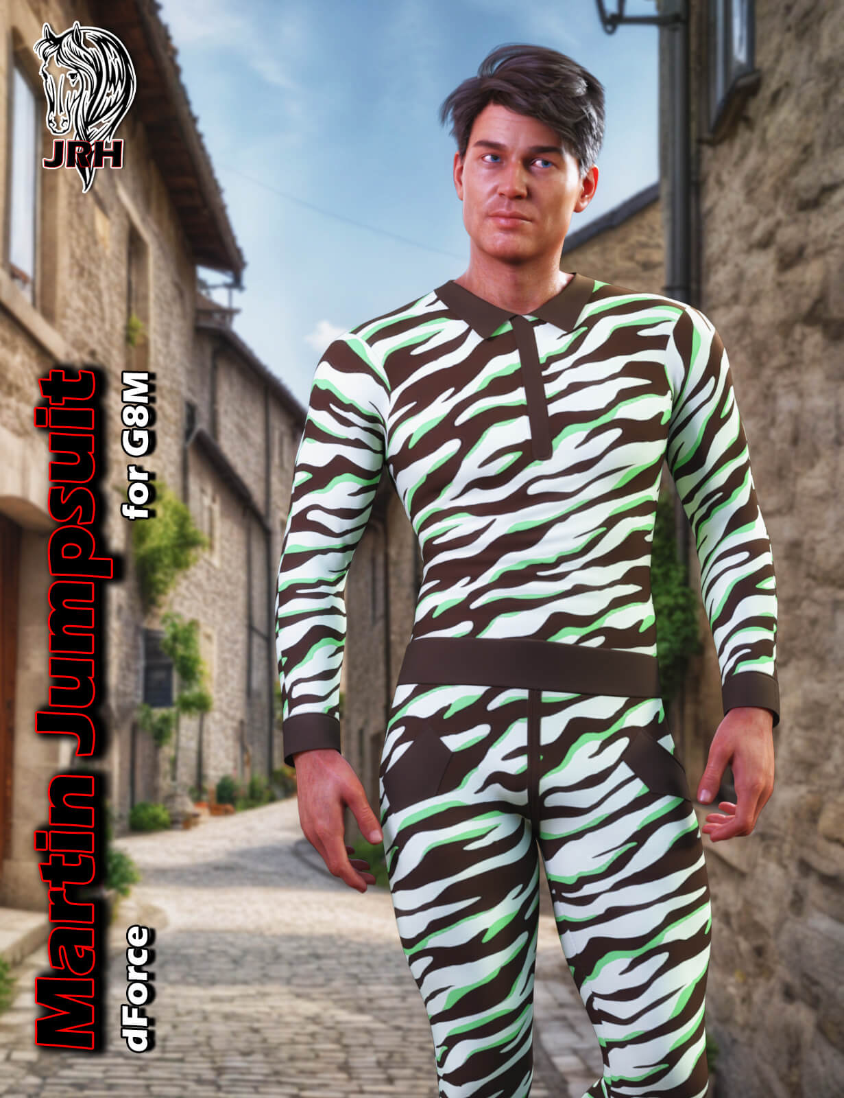 JRH dForce Martin Jumpsuit for G8M - Daz Content by JaReHorse