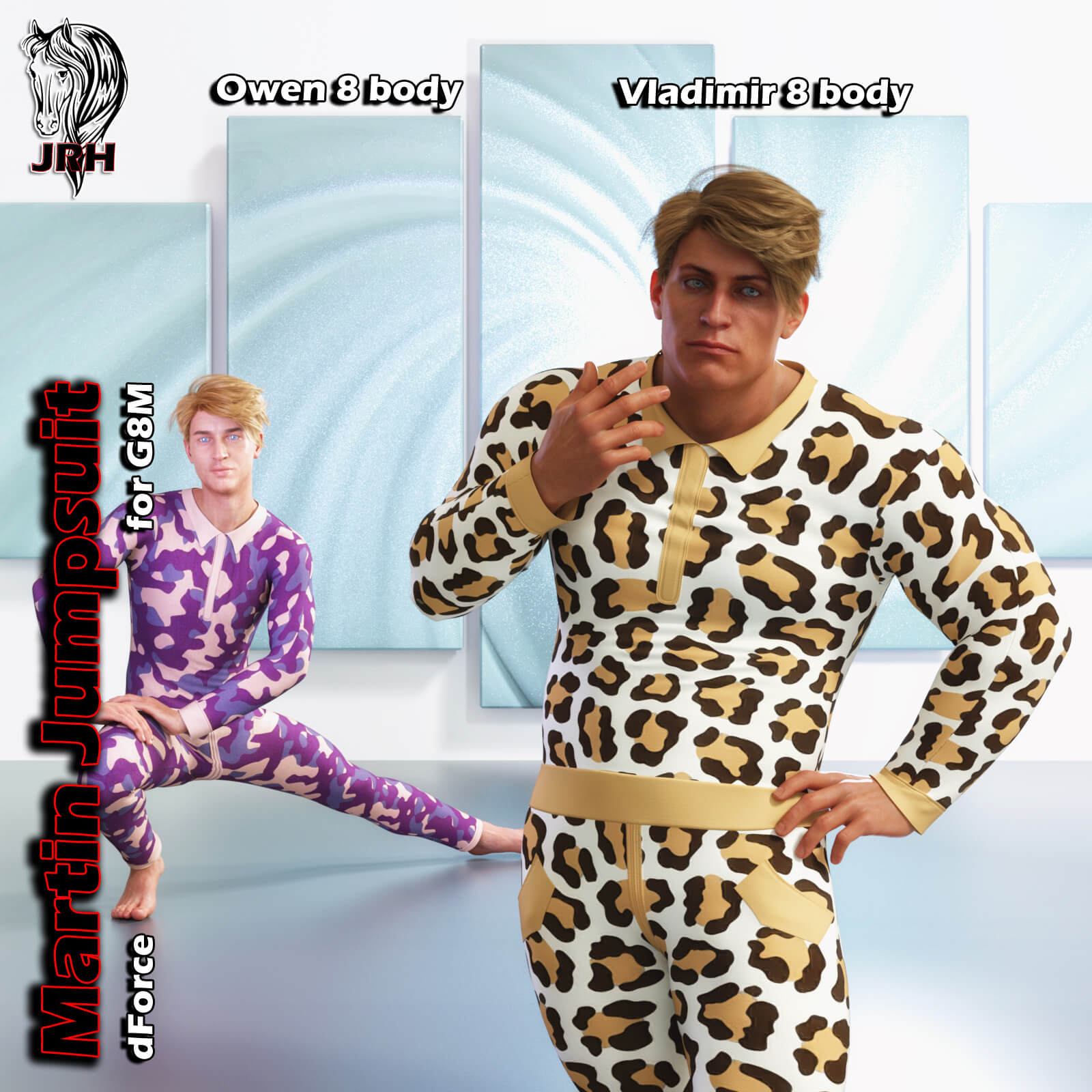 JRH dForce Martin Jumpsuit for G8M - Daz Content by JaReHorse