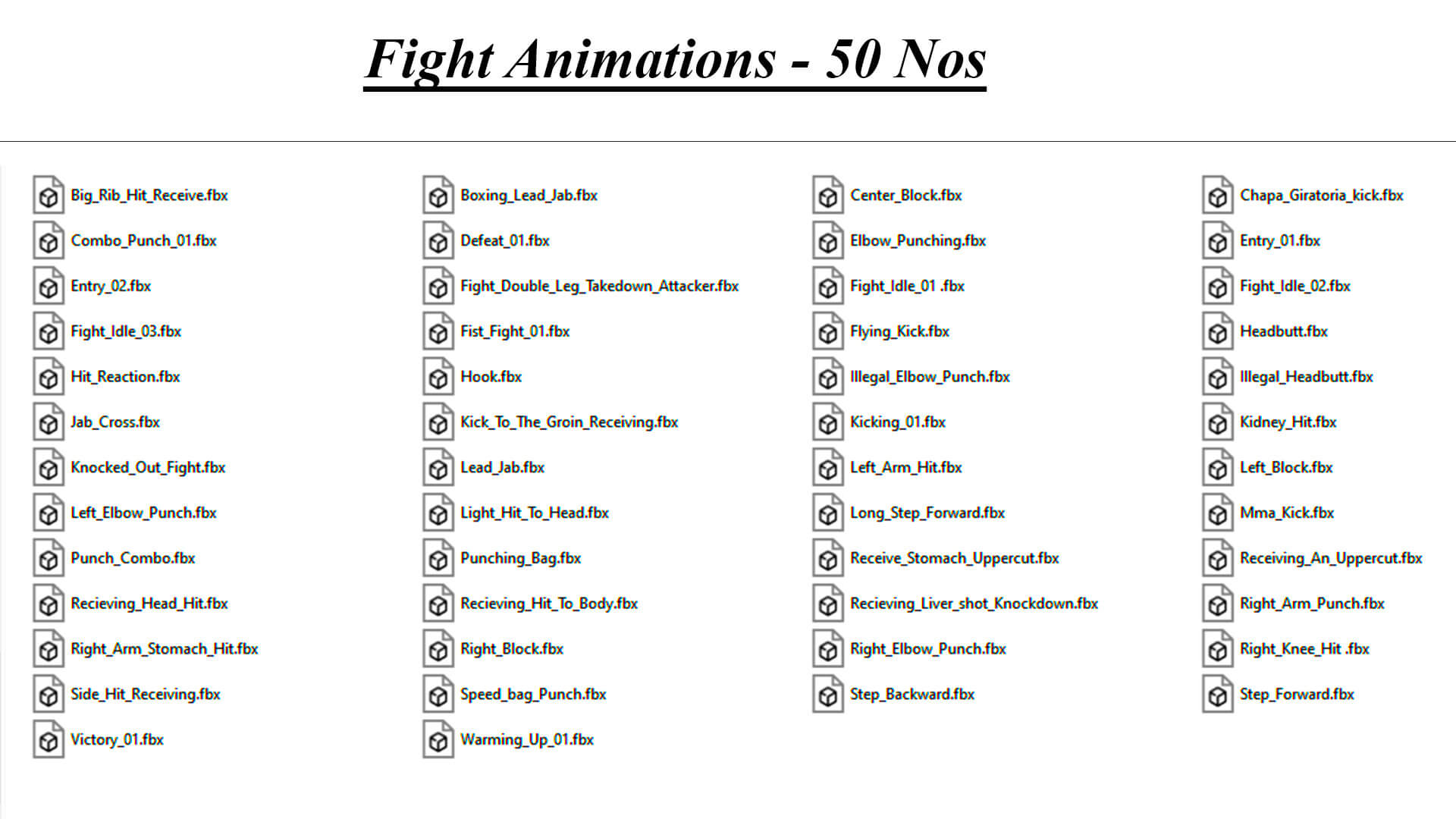 50 Fight Animations - 3D Animation by jasirkt