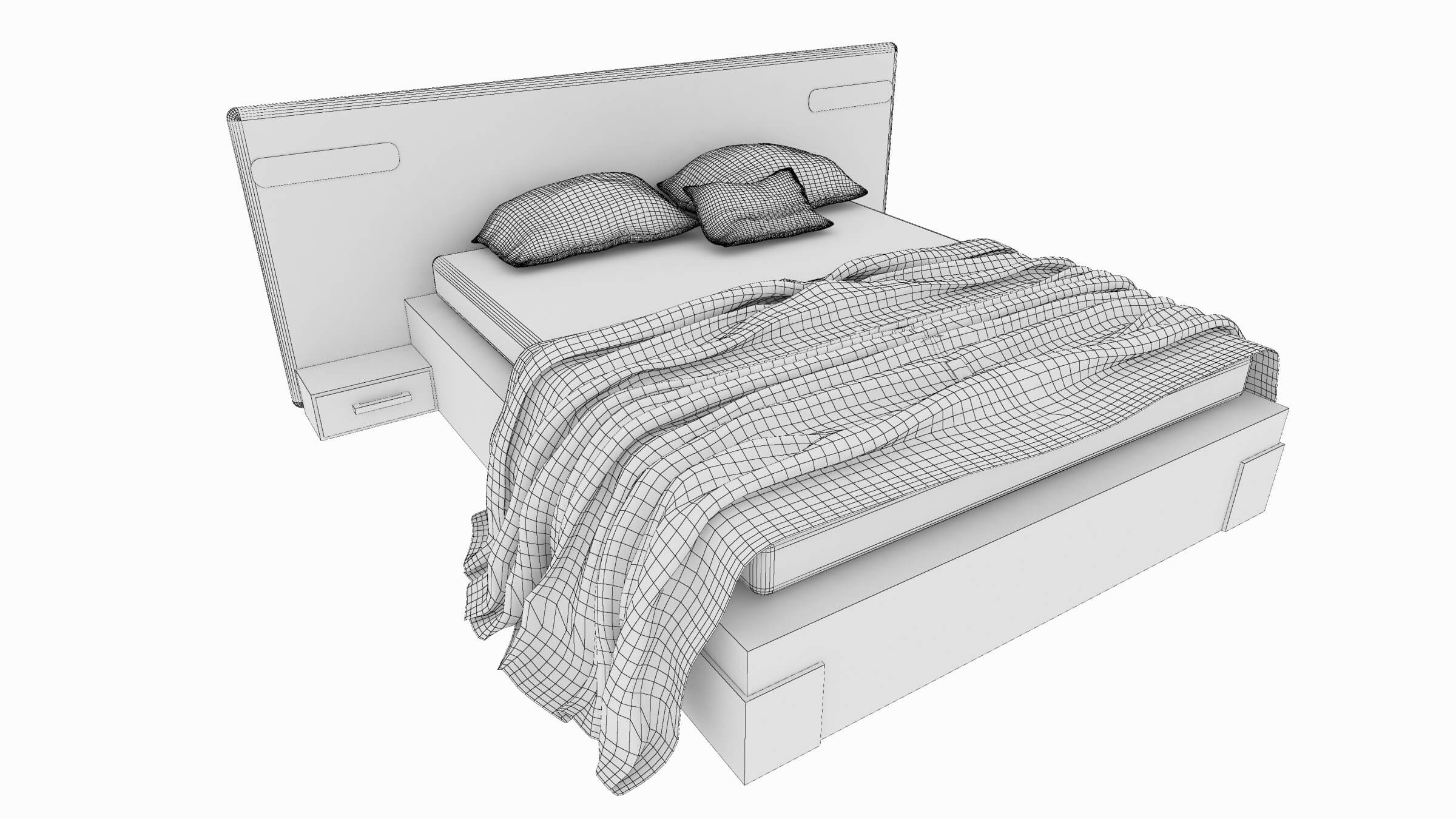 Bed 01 - 3D Model by jasirkt