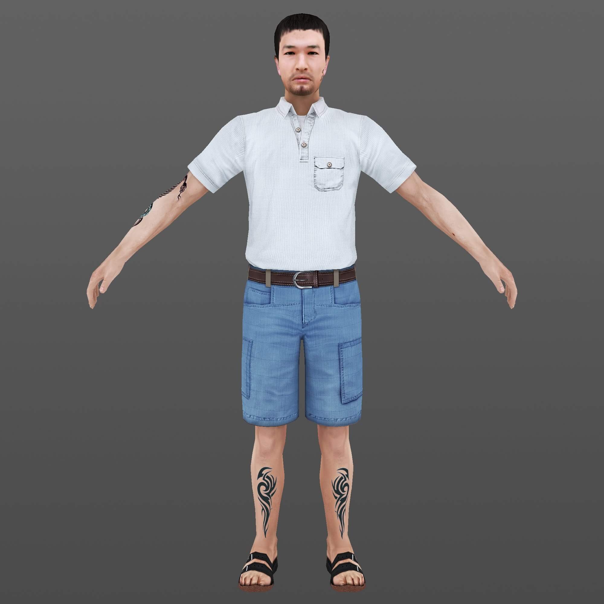 Man 1 To 20 -With 250 Animations 3D Model by jasirkt