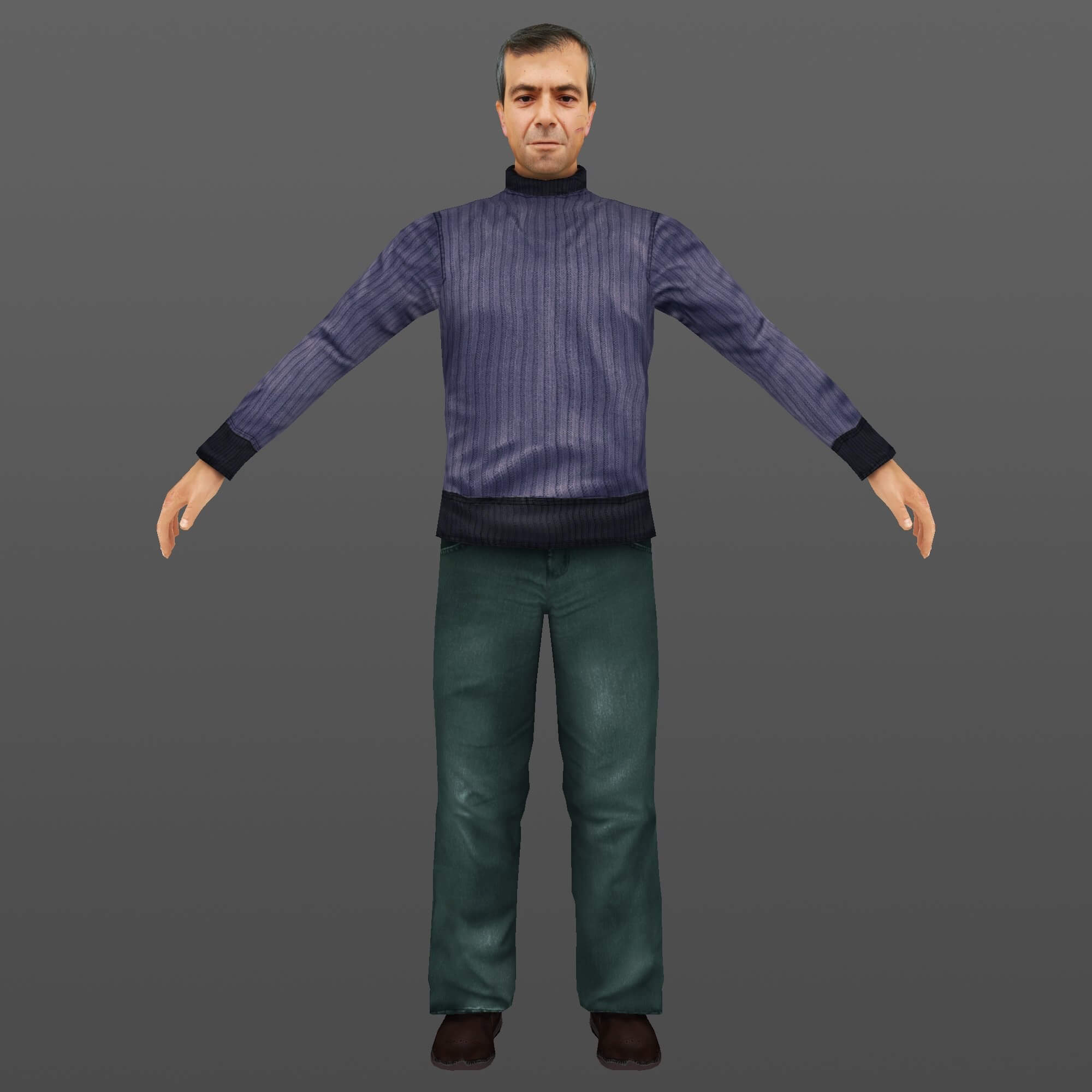 Man 1 To 35 -With 250 Animations 3D Model by jasirkt