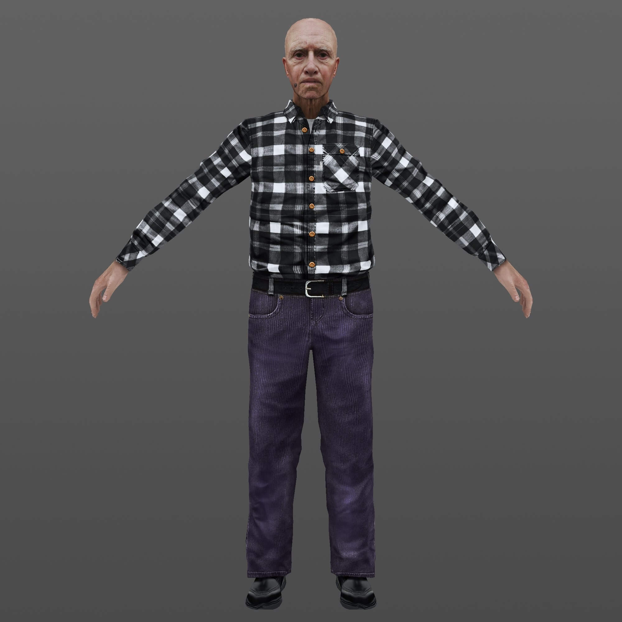 Man 1 To 70 -With 250 Animations 3D Model by jasirkt