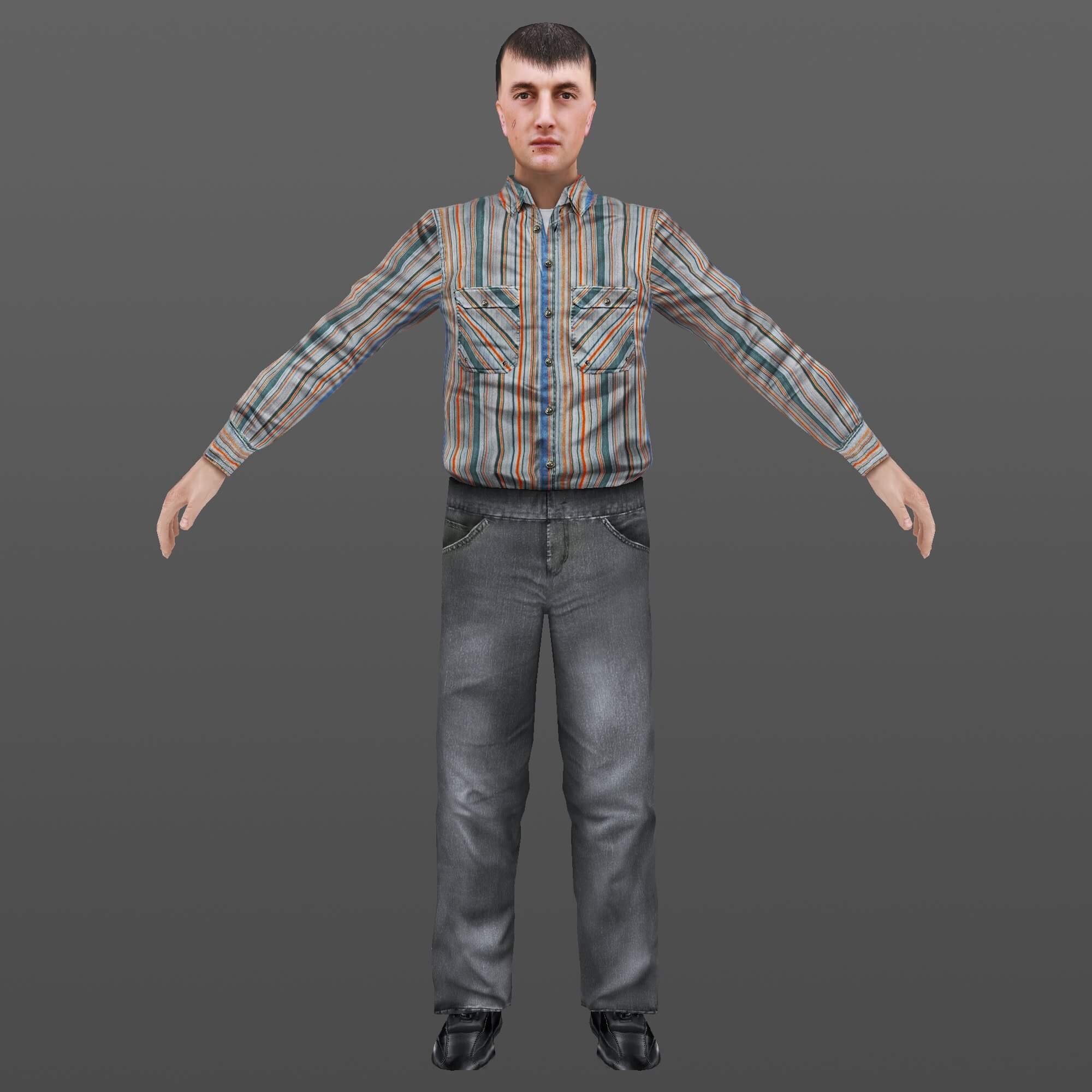 Man 1 To 70 -With 250 Animations 3D Model by jasirkt