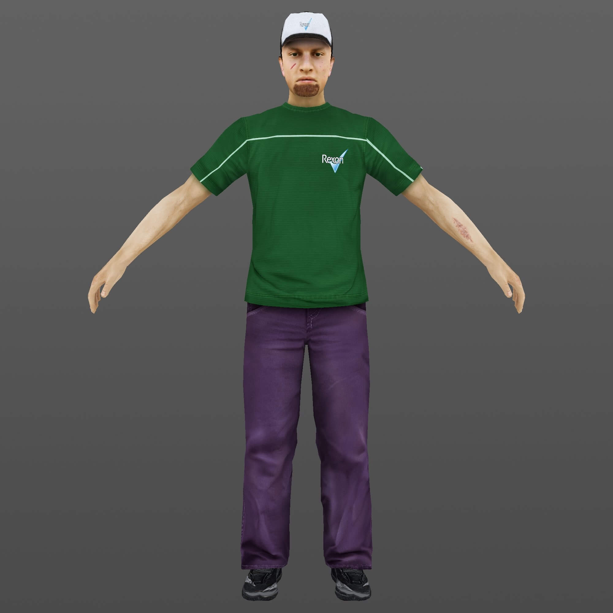Man 19 -With 250 Animations 3D Model by jasirkt