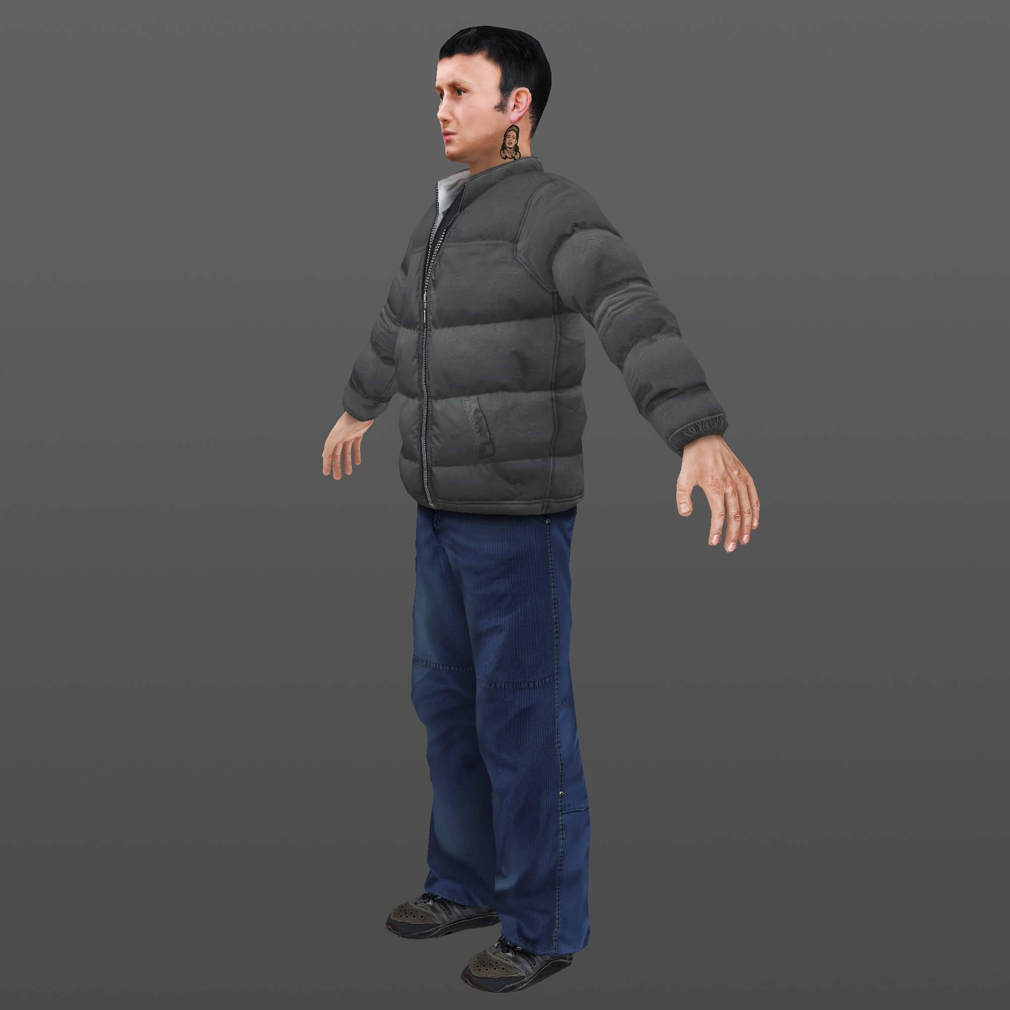 Man 21 -With 250 Animations 3D Model by jasirkt