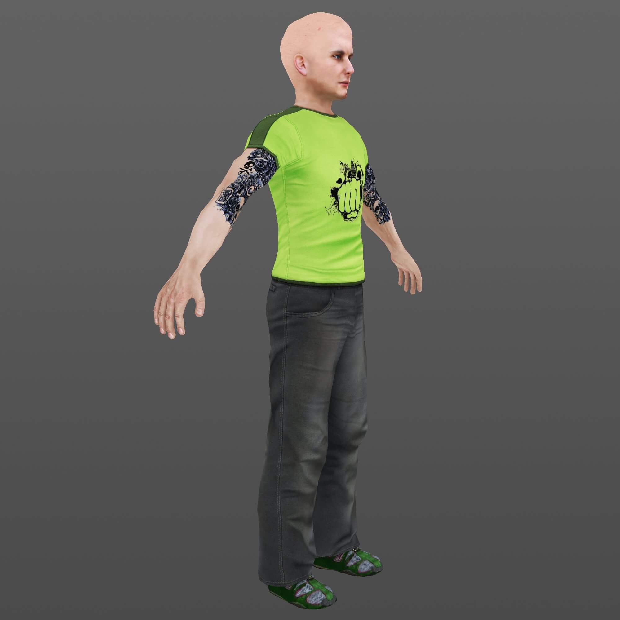 Man 22 -With 250 Animations 3D Model by jasirkt