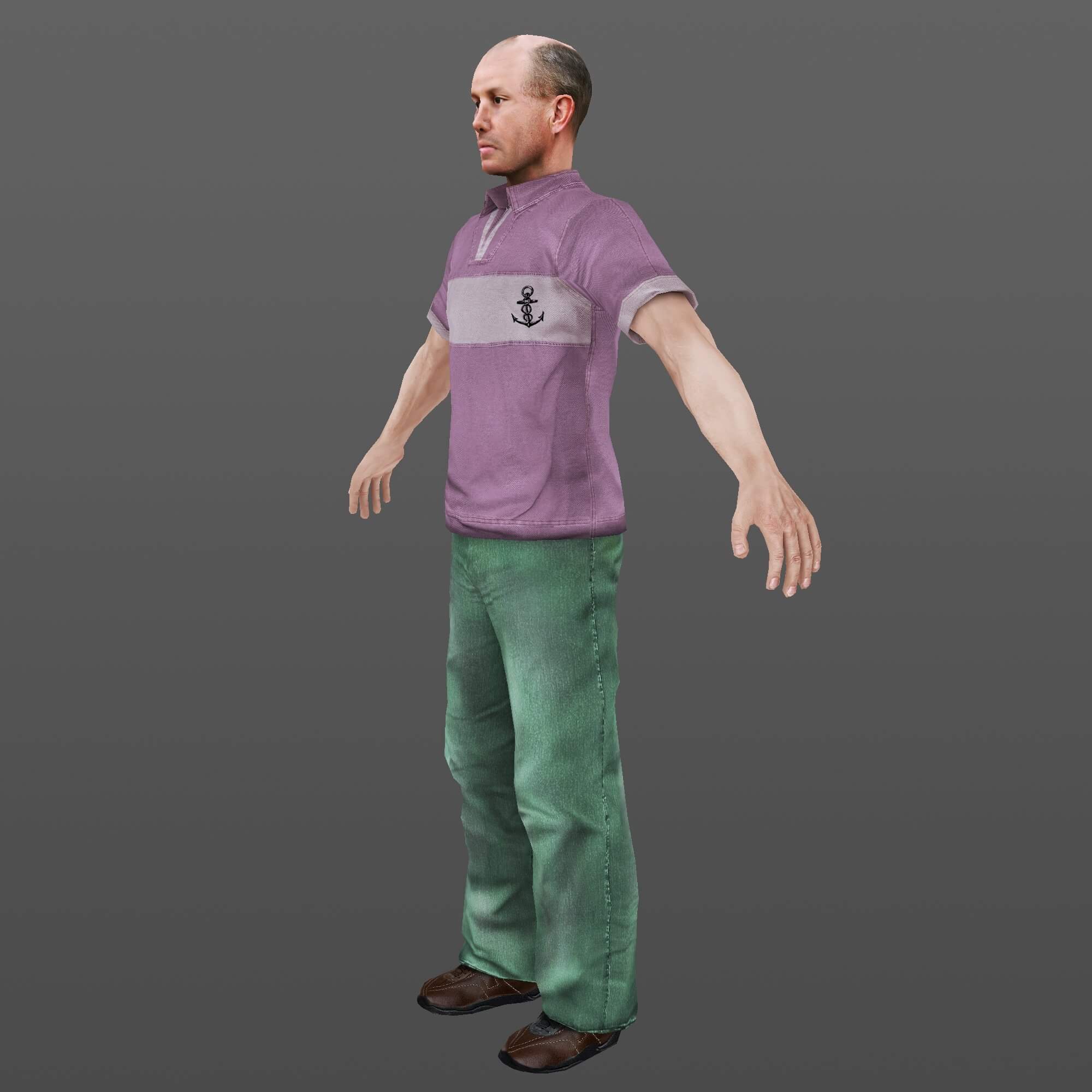 Man 28 -With 250 Animations 3D Model by jasirkt