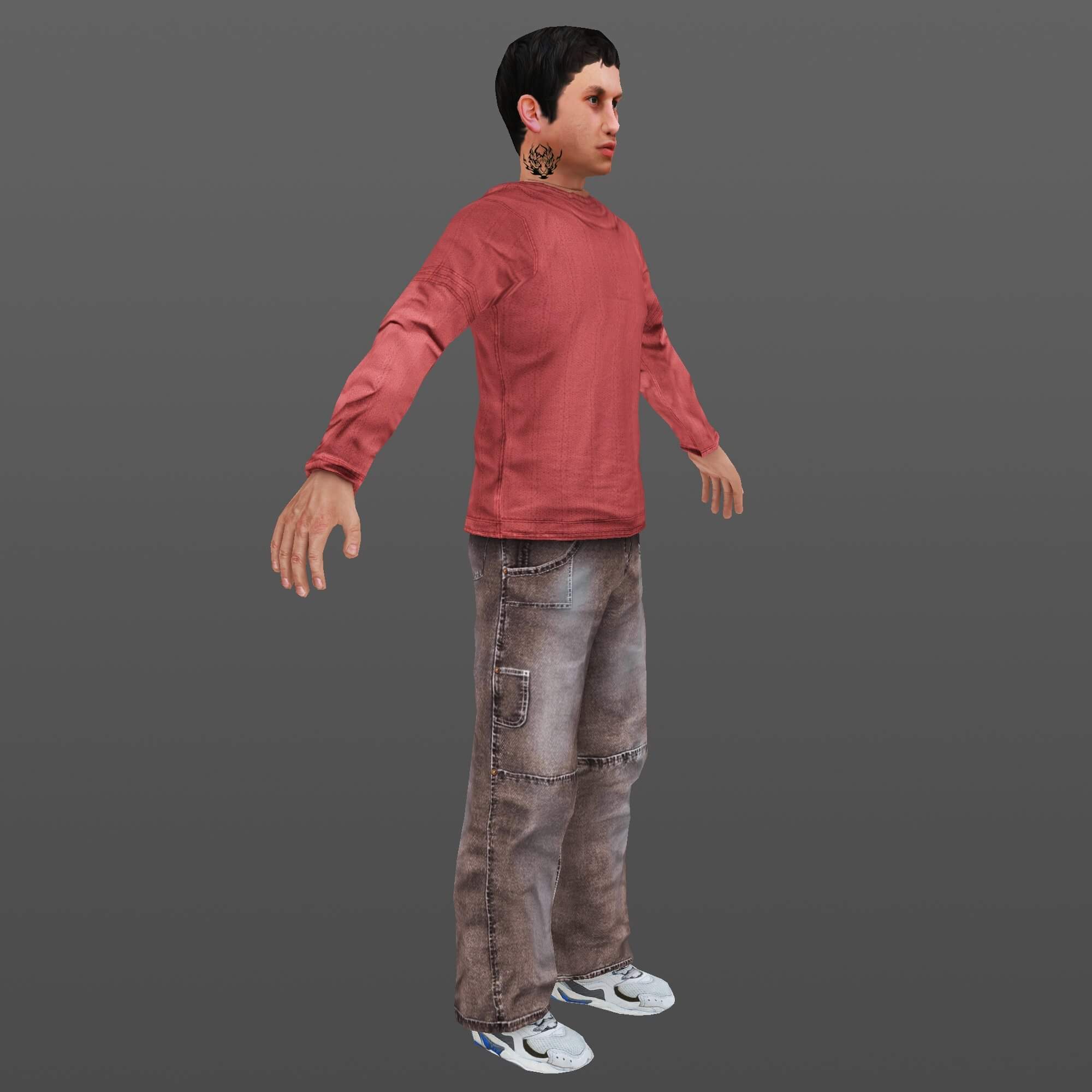 Man 29 -With 250 Animations 3D Model by jasirkt