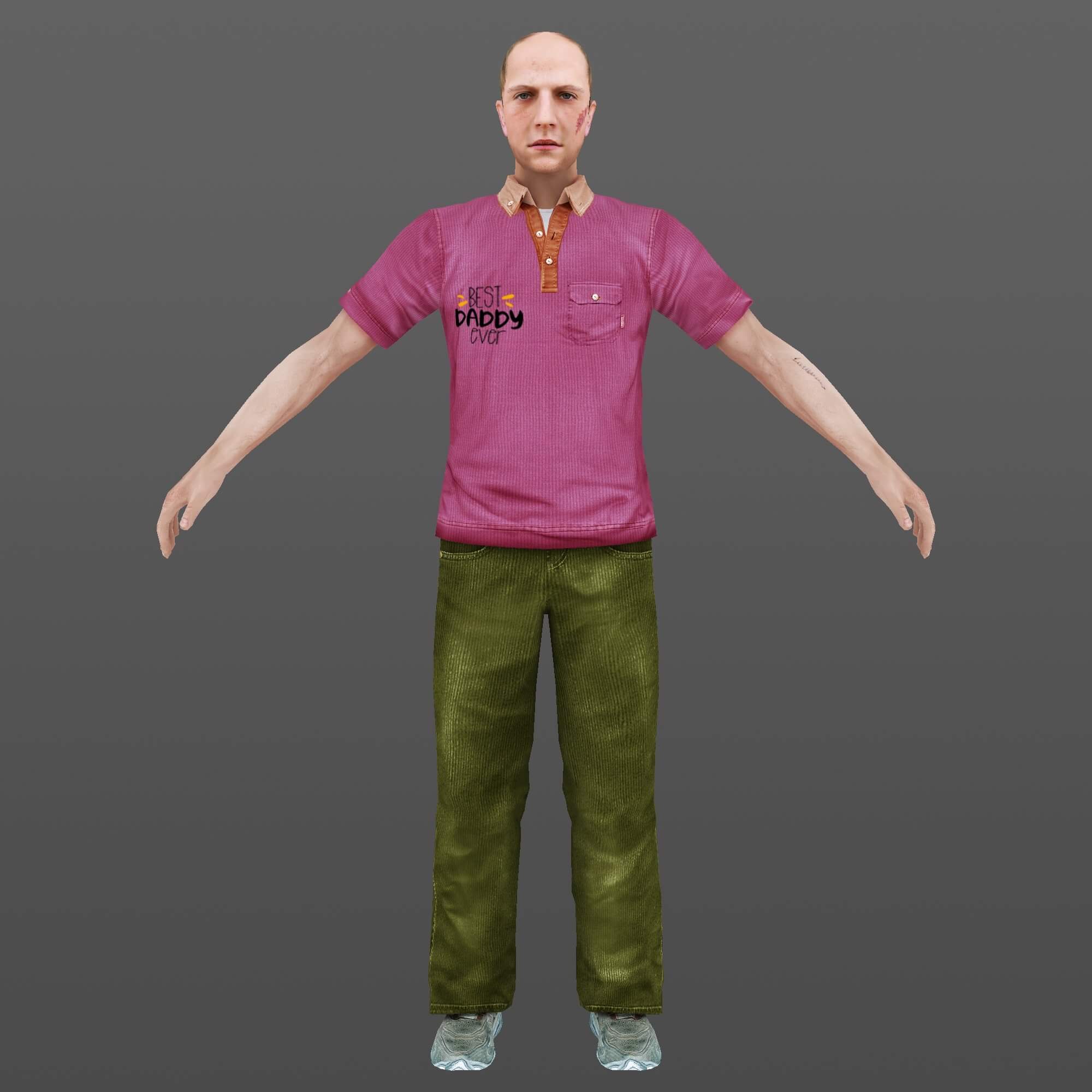 Man 31 -With 250 Animations 3D Model by jasirkt