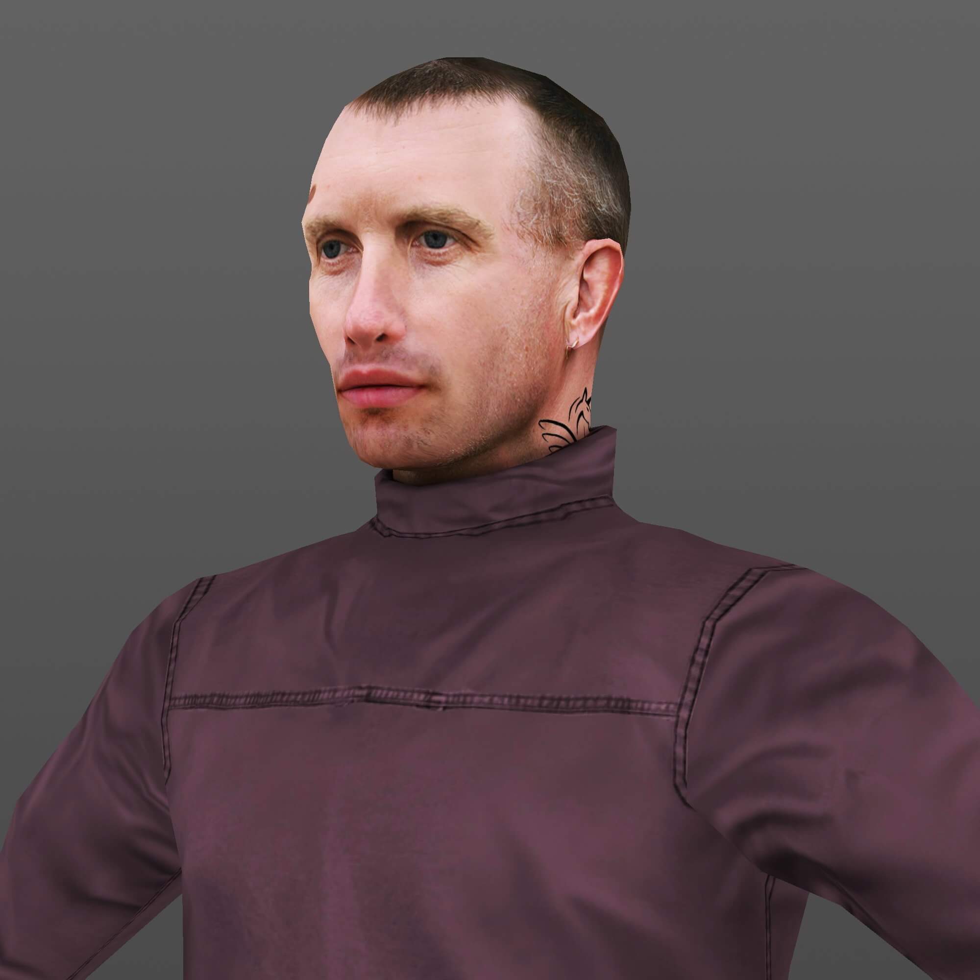 Man 32 -With 250 Animations 3D Model by jasirkt