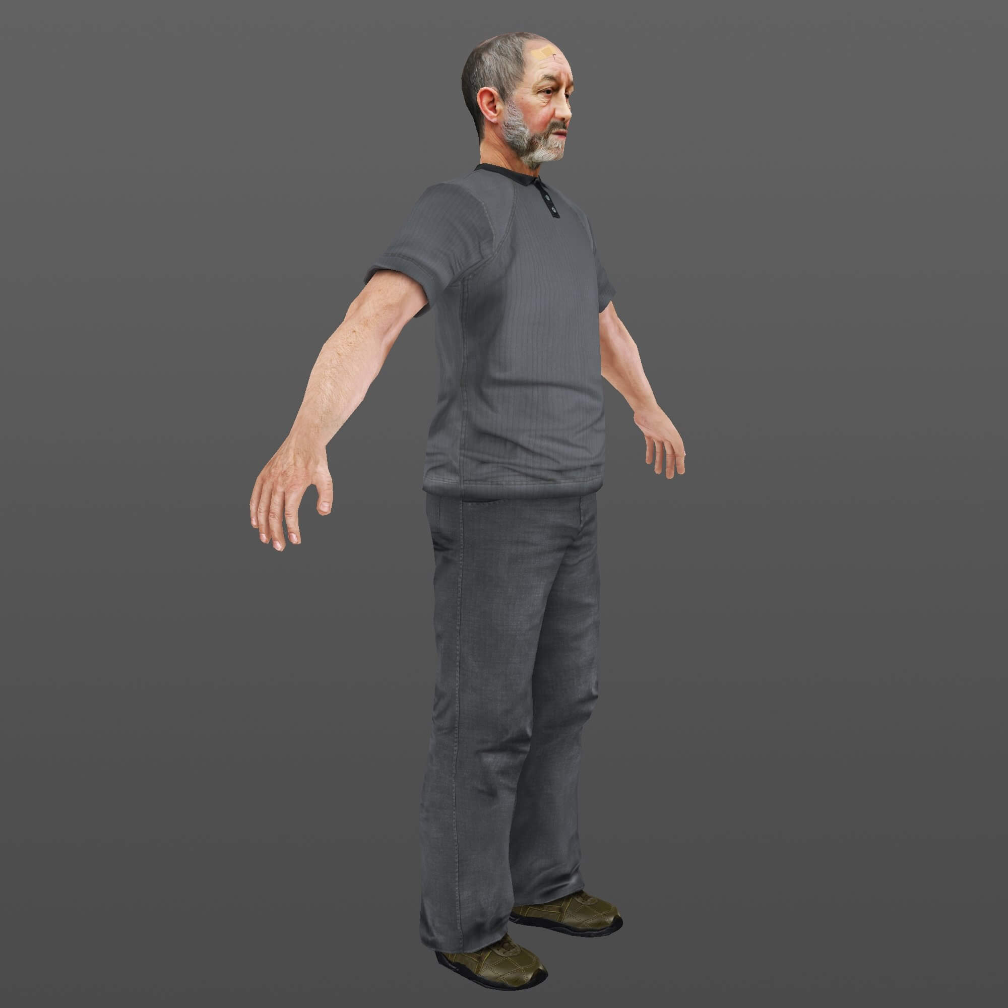 Man 40 -With 250 Animations 3D Model by jasirkt