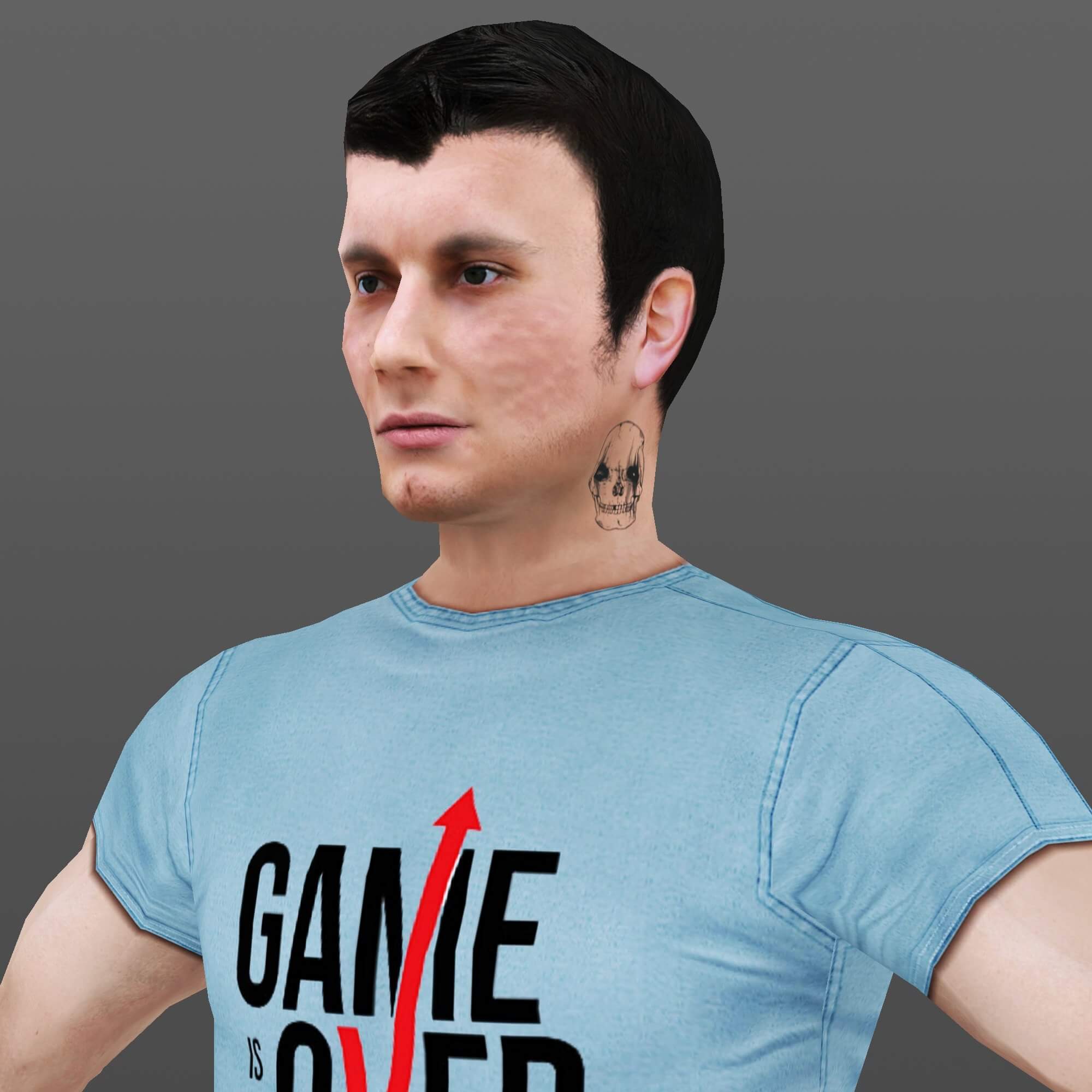 Man 43 -With 250 Animations 3D Model by jasirkt