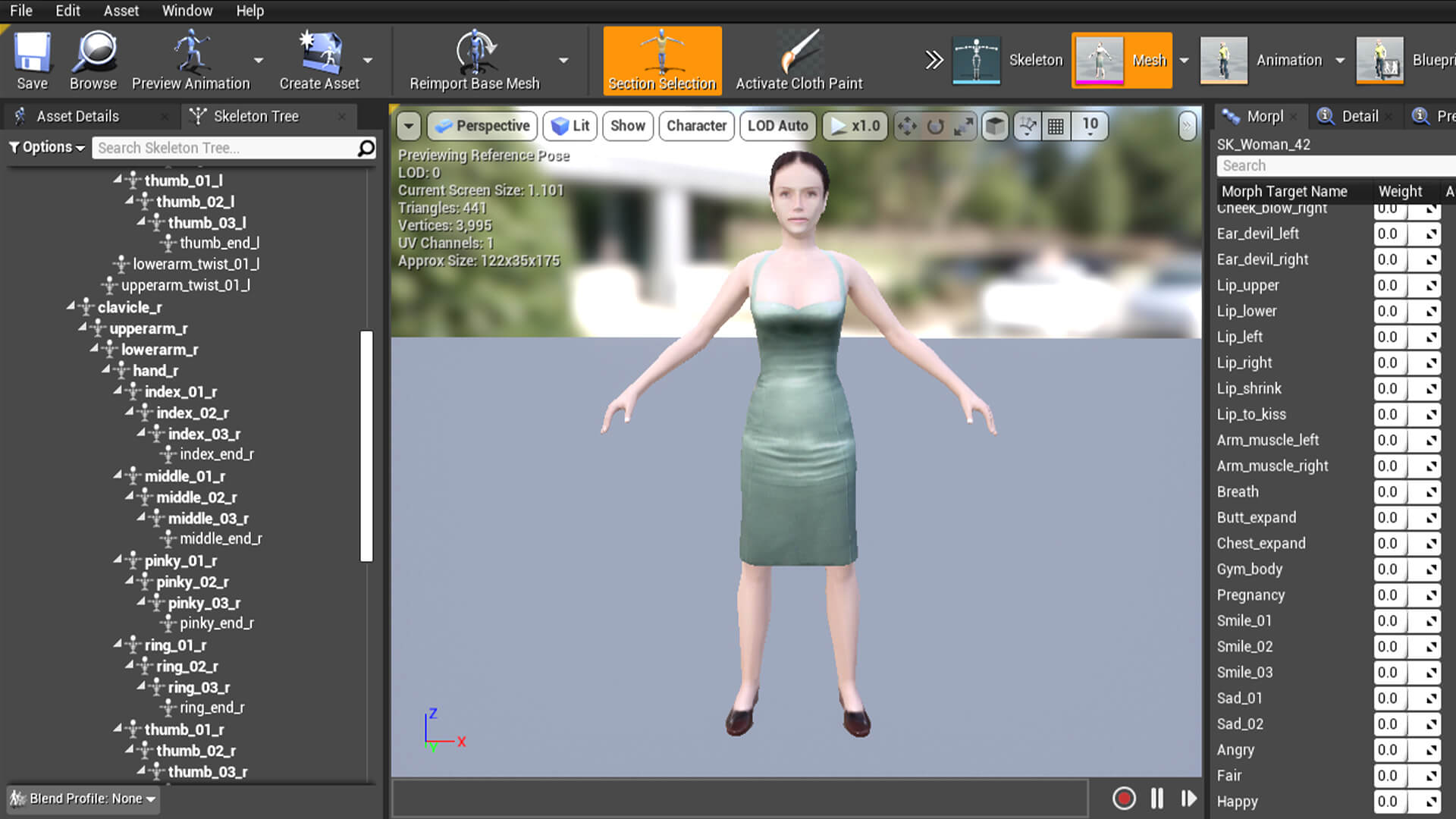 Woman 42 With 52 Animations 32 Morphs - 3D Model by jasirkt