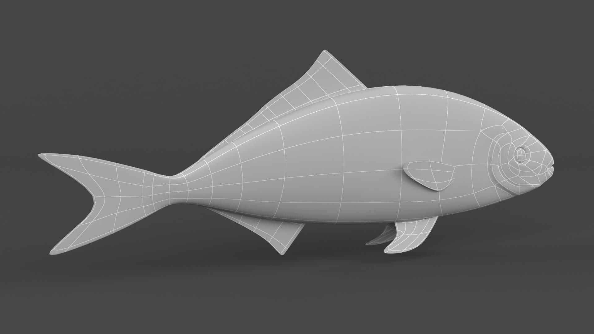 Amberjack Fish - 3D Model by Javidan