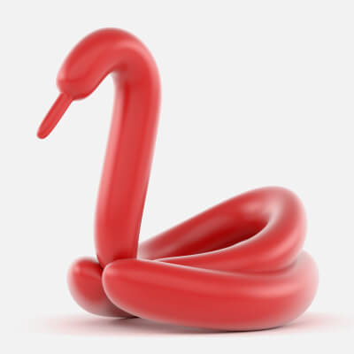 Balloon Swan - 3D Model by Javidan
