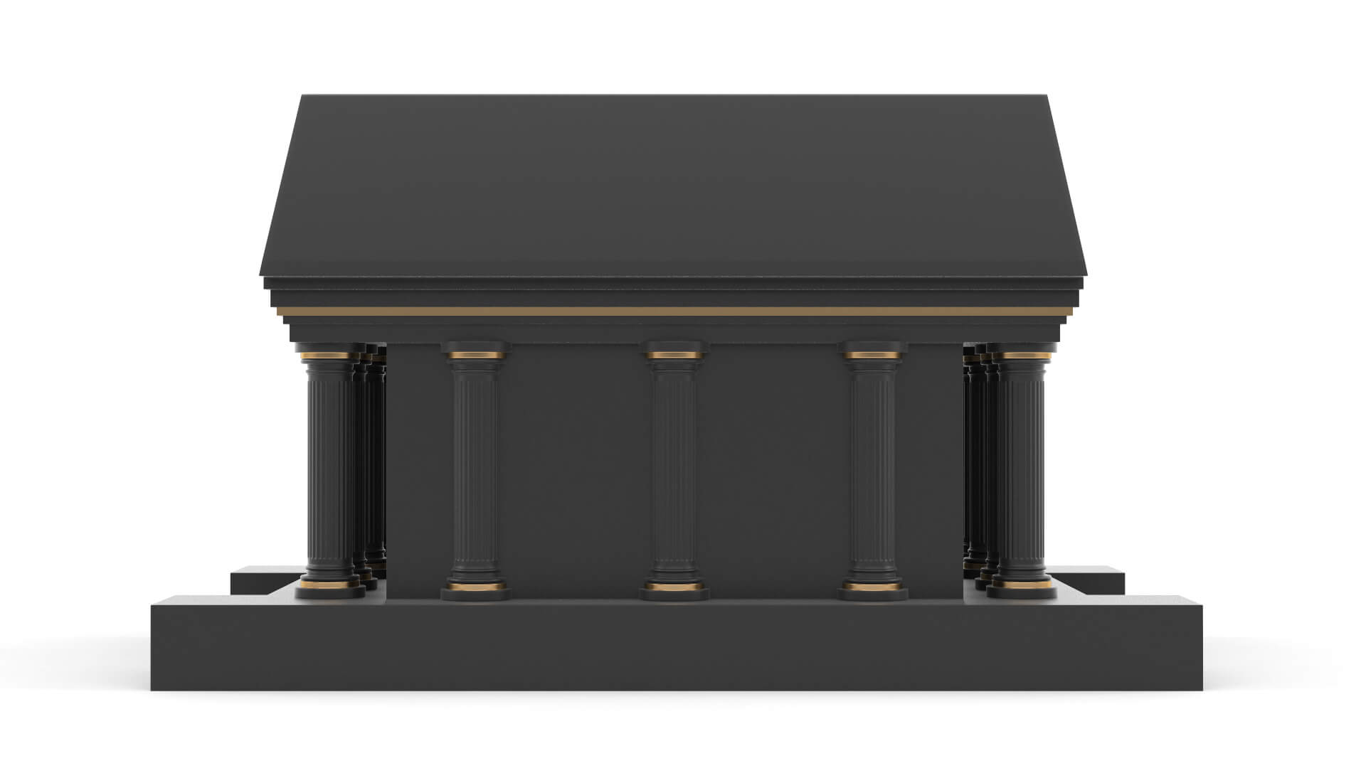 Bank Building Symbol - 3D Model by Javidan