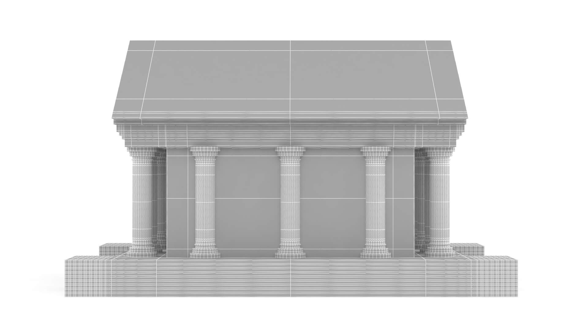 Bank Building Symbol - 3D Model by Javidan