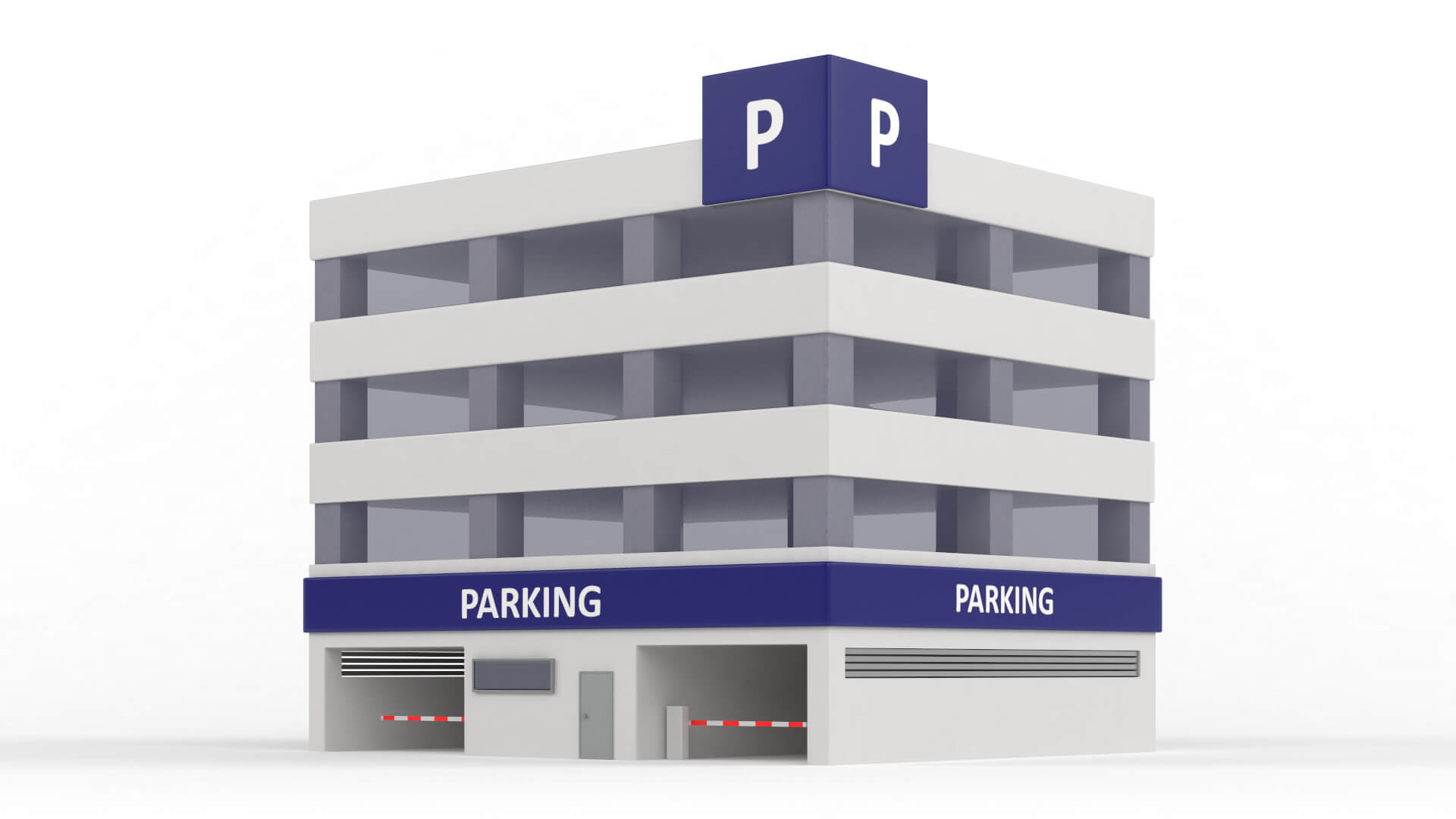 Cartoon Parking Garage - 3D Model by Javidan