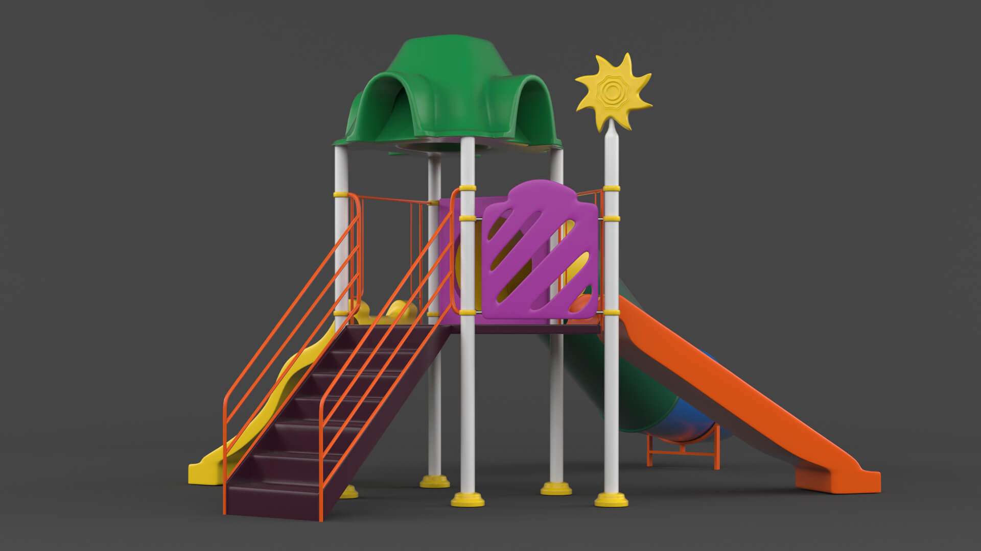 Children Slide Playground - 3D Model by Javidan