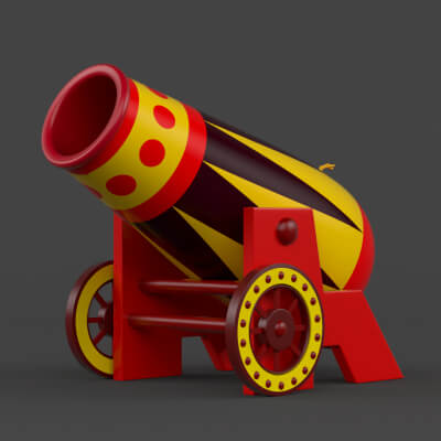 Circus Cannon - 3D Model by Javidan