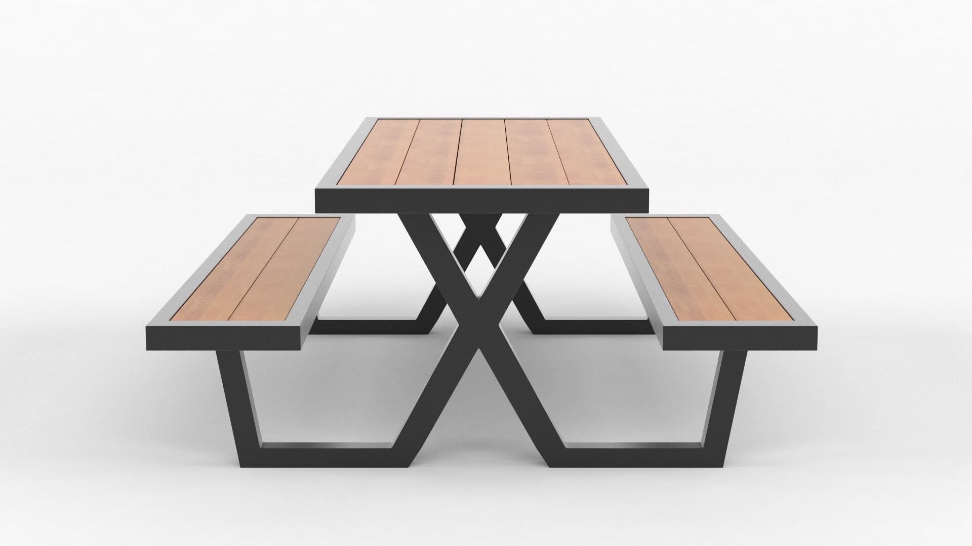 Coffee Table With Iron Legs - Free 3D Model by Javidan