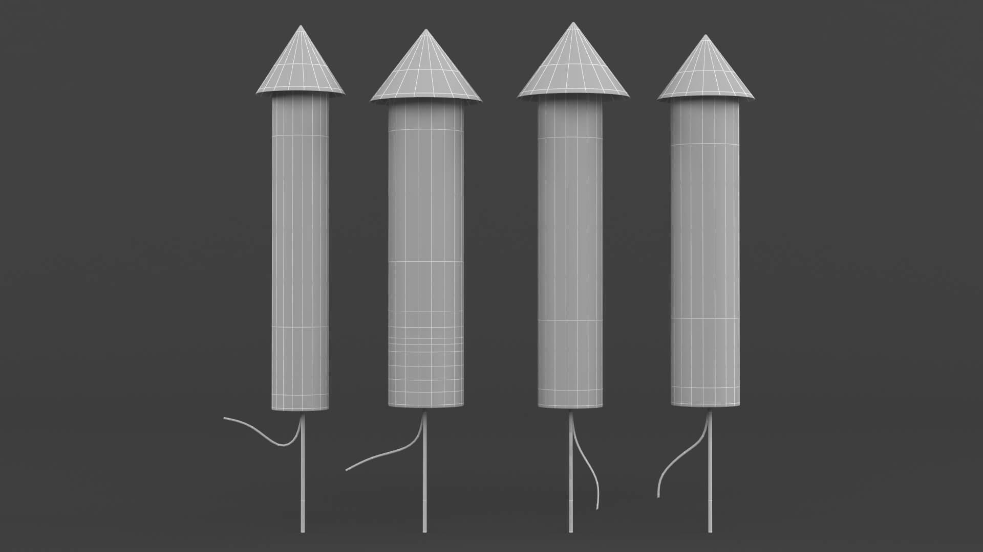 Firework Rockets - 3D Model by Javidan