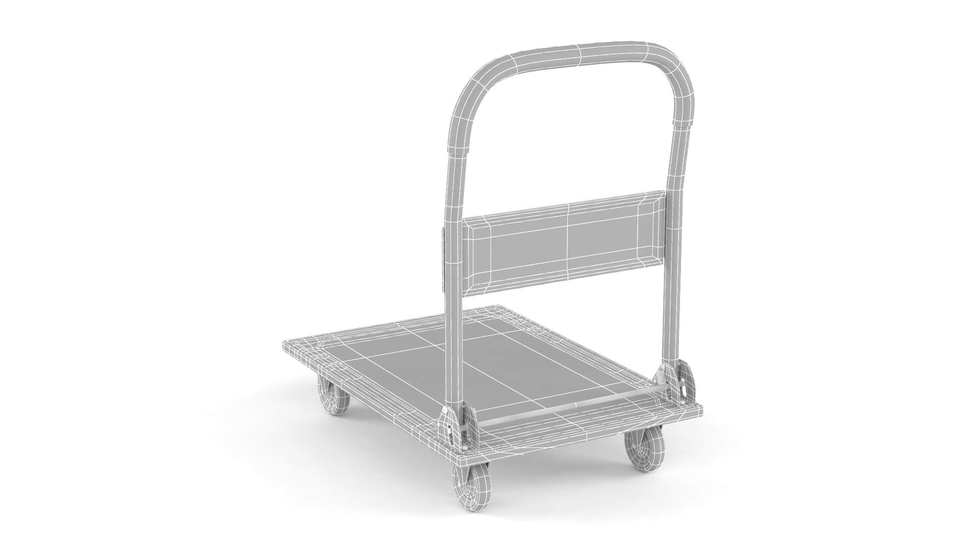 Folding Handle Trolley - 3D Model by Javidan
