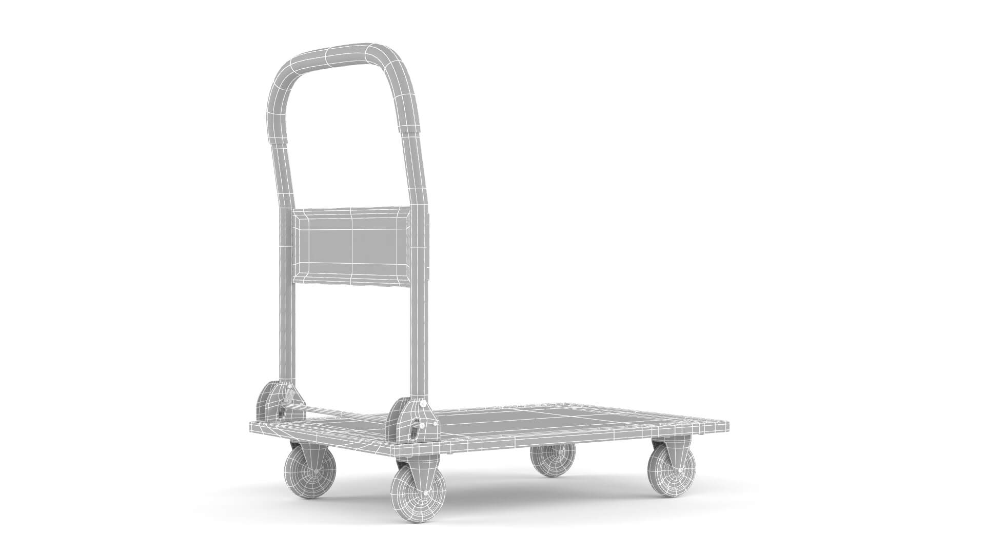 Folding Handle Trolley - 3D Model by Javidan