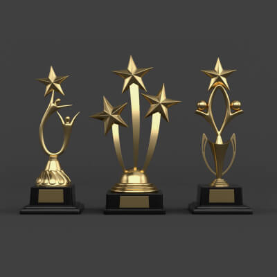 Gold Trophy Cup - 3D Model by Javidan