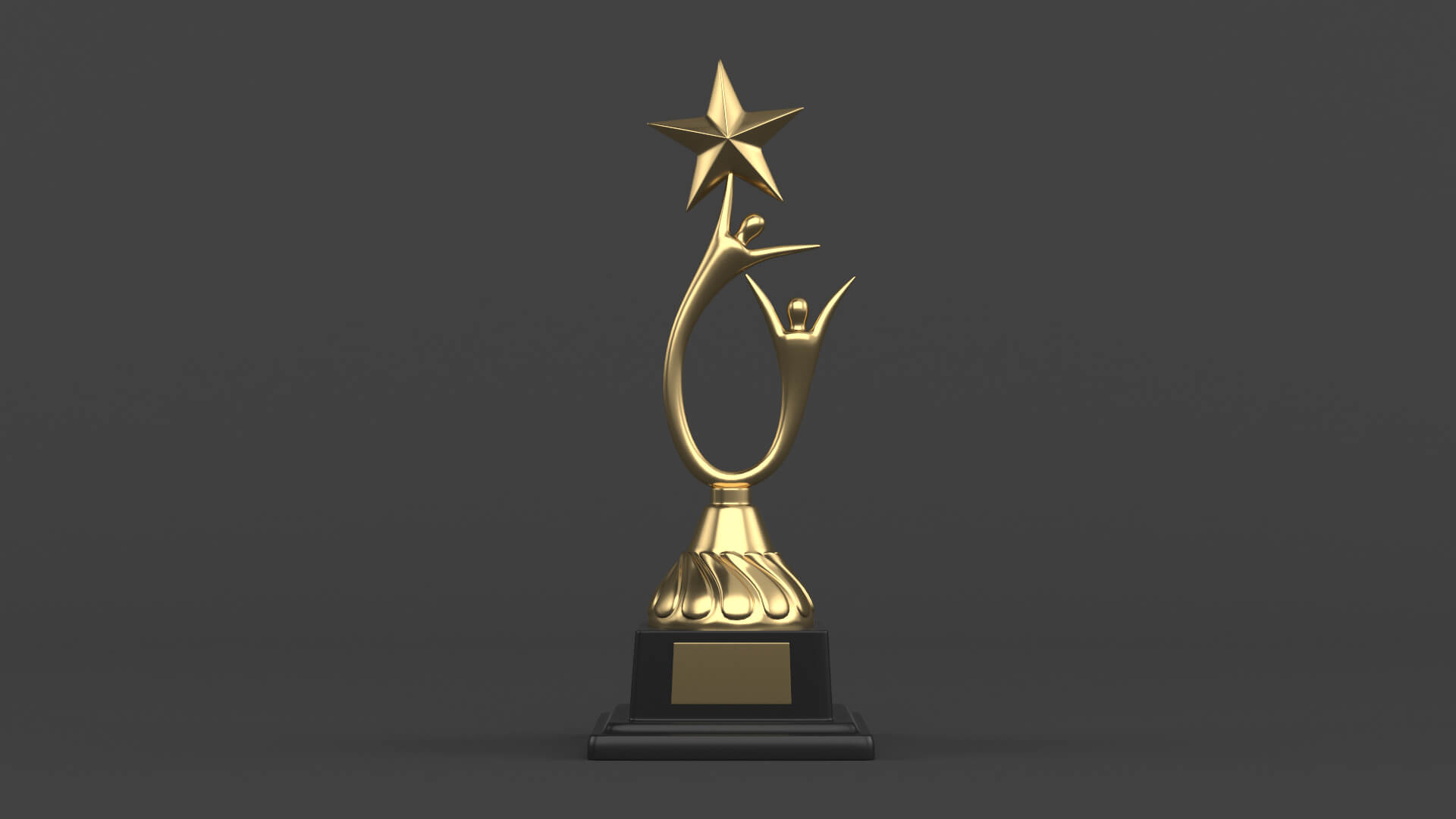 Gold Trophy Cups - 3D Model by Javidan