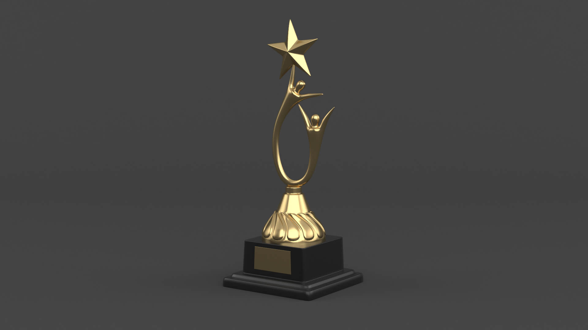 Gold Trophy Cups - 3D Model by Javidan