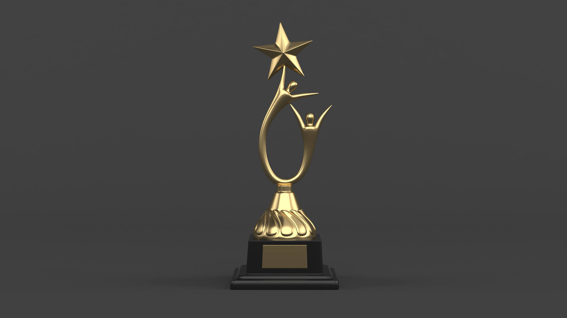 Gold Trophy Cups - 3D Model by Javidan